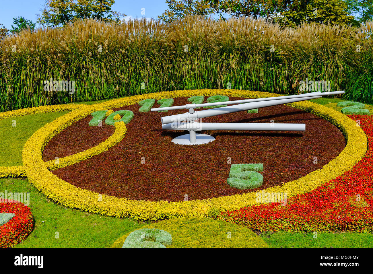 Artificial clock of Geneva, Switzerland Stock Photo - Alamy