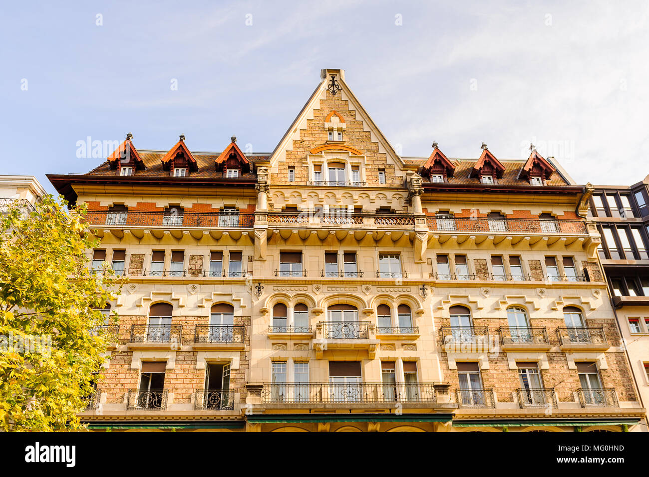 Architecture of the Old part of Geneva, Switzerland Stock Photo - Alamy