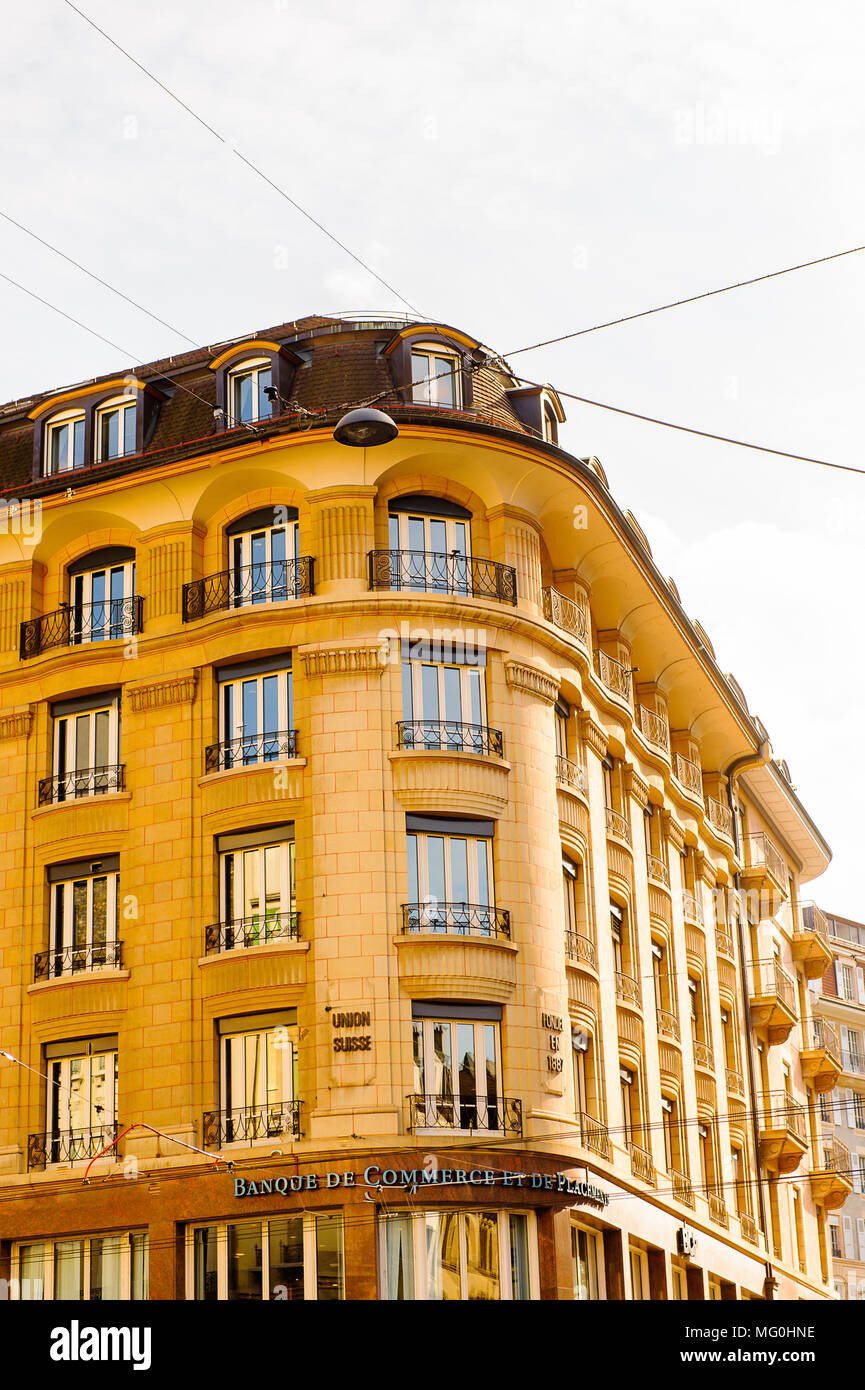 Architecture of the Old part of Geneva, Switzerland Stock Photo - Alamy