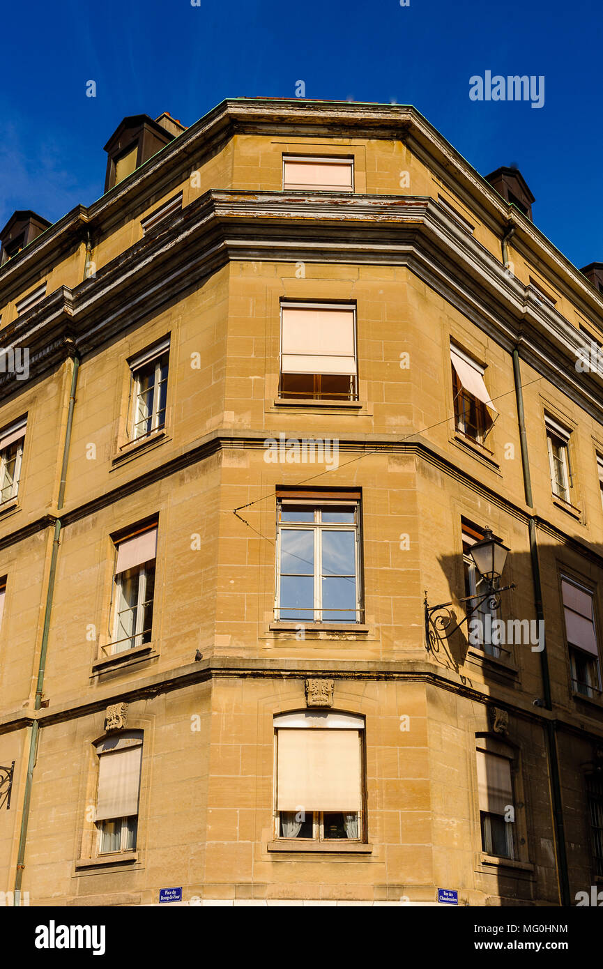 Architecture of the Old part of Geneva, Switzerland Stock Photo - Alamy