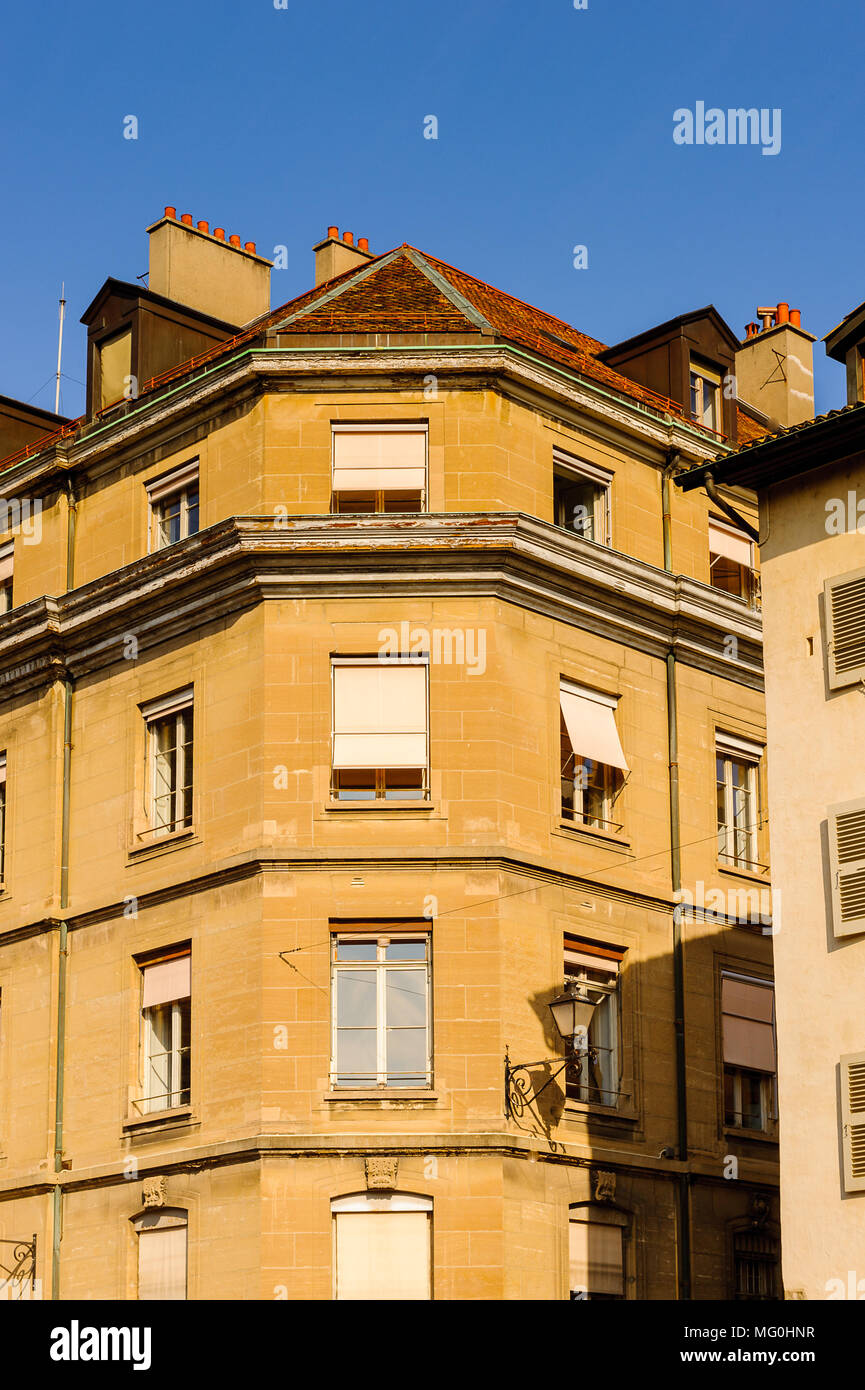 Architecture of the Old part of Geneva, Switzerland Stock Photo - Alamy