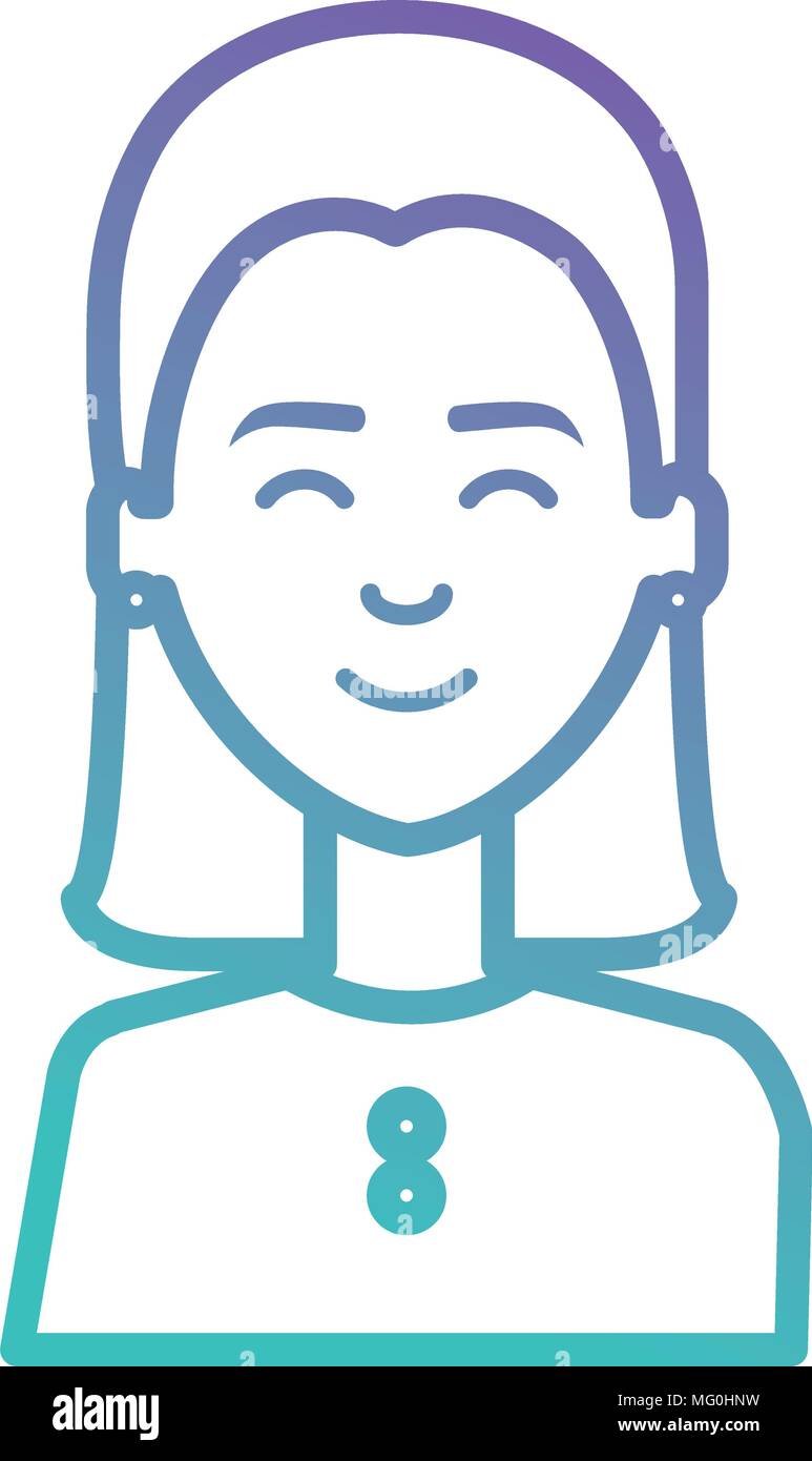 beautiful woman avatar character vector illustration design Stock ...