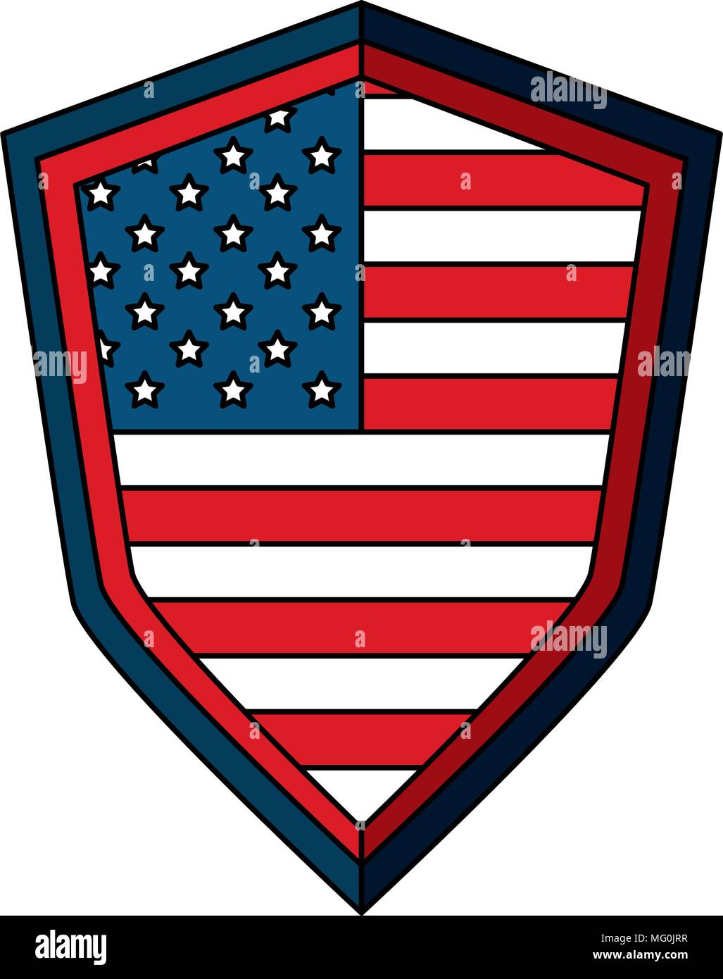 united states of america emblematic shield vector illustration design ...