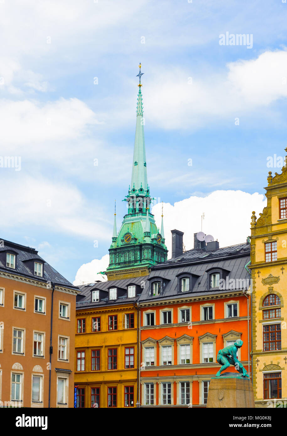Colorful architecture of the capital of Sweden, Stockholm Stock Photo ...