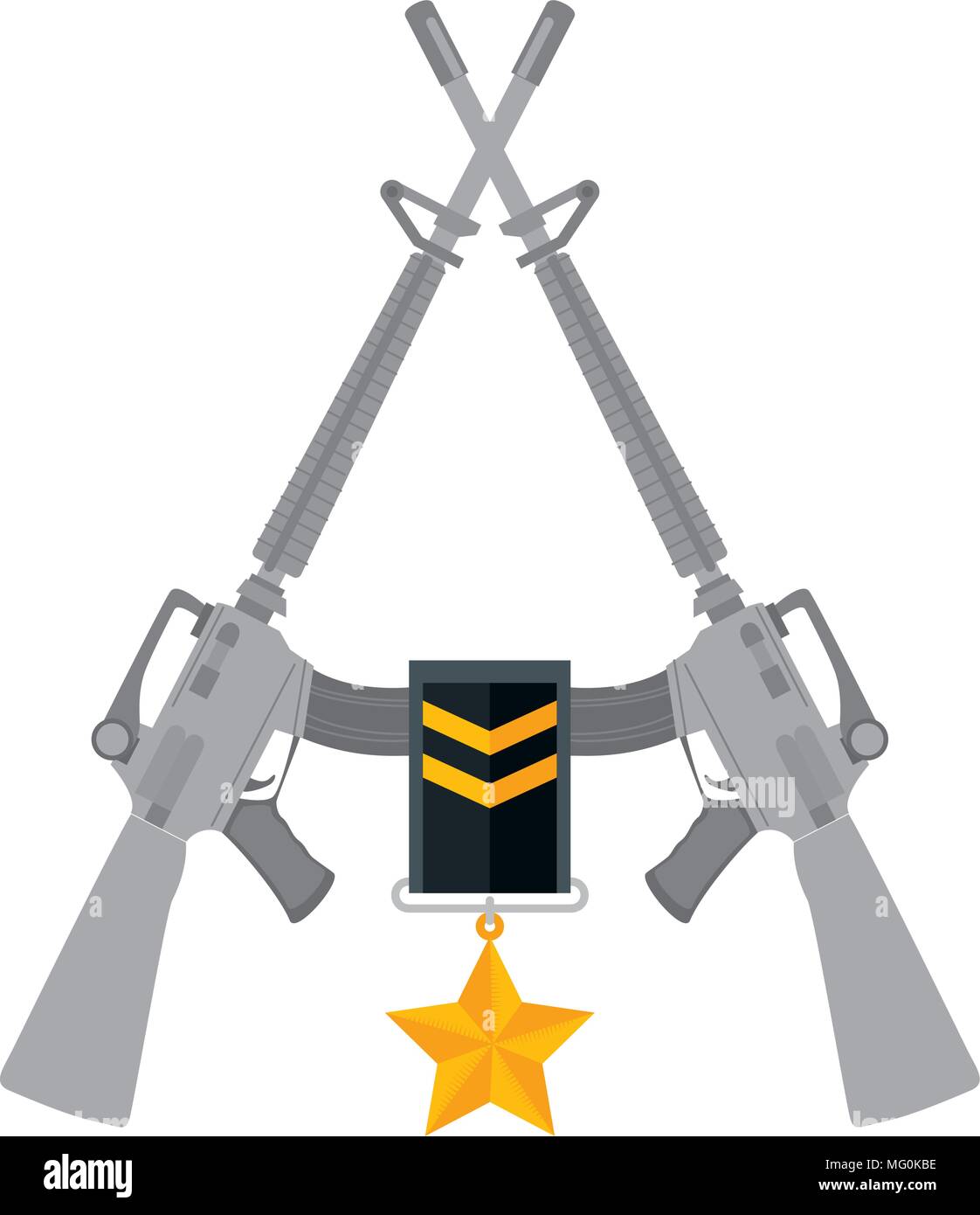 Crossed machine gun Stock Vector Images - Alamy