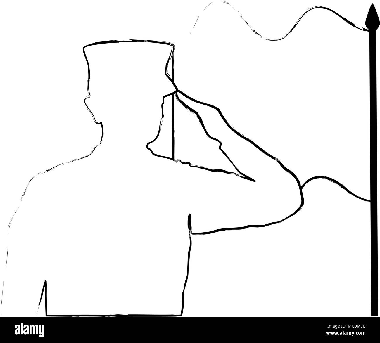 Navy officer saluting Black and White Stock Photos & Images - Alamy