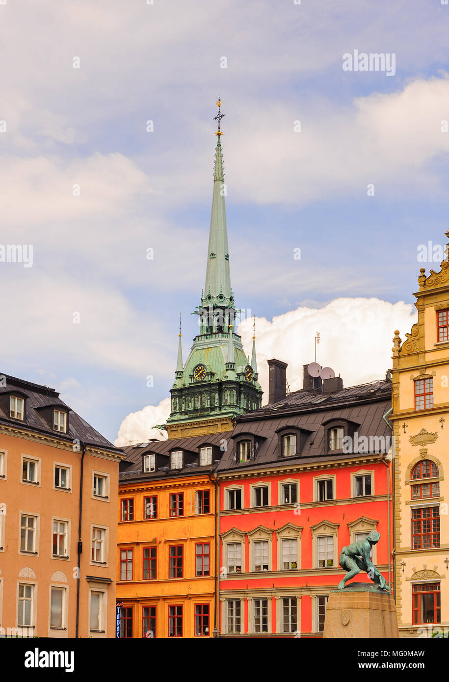 Colorful architecture of the capital of Sweden, Stockholm Stock Photo ...