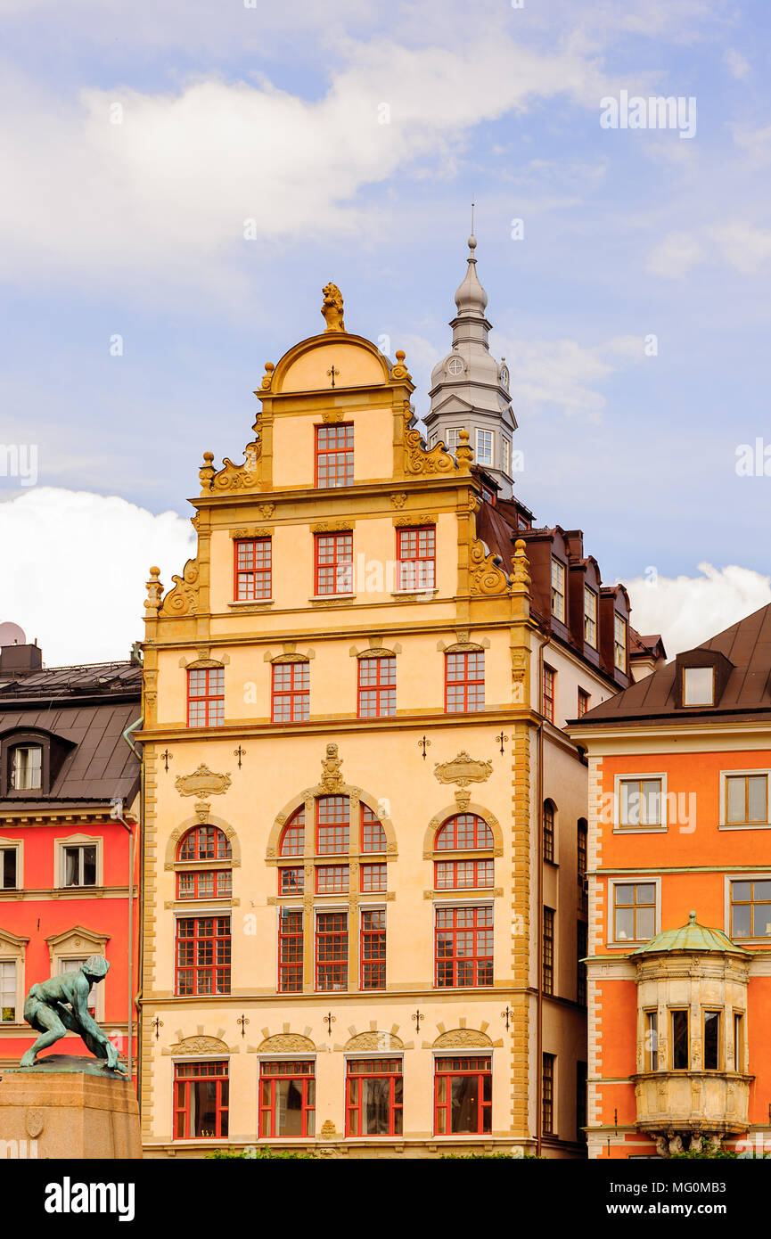 Colorful architecture of the capital of Sweden, Stockholm Stock Photo ...