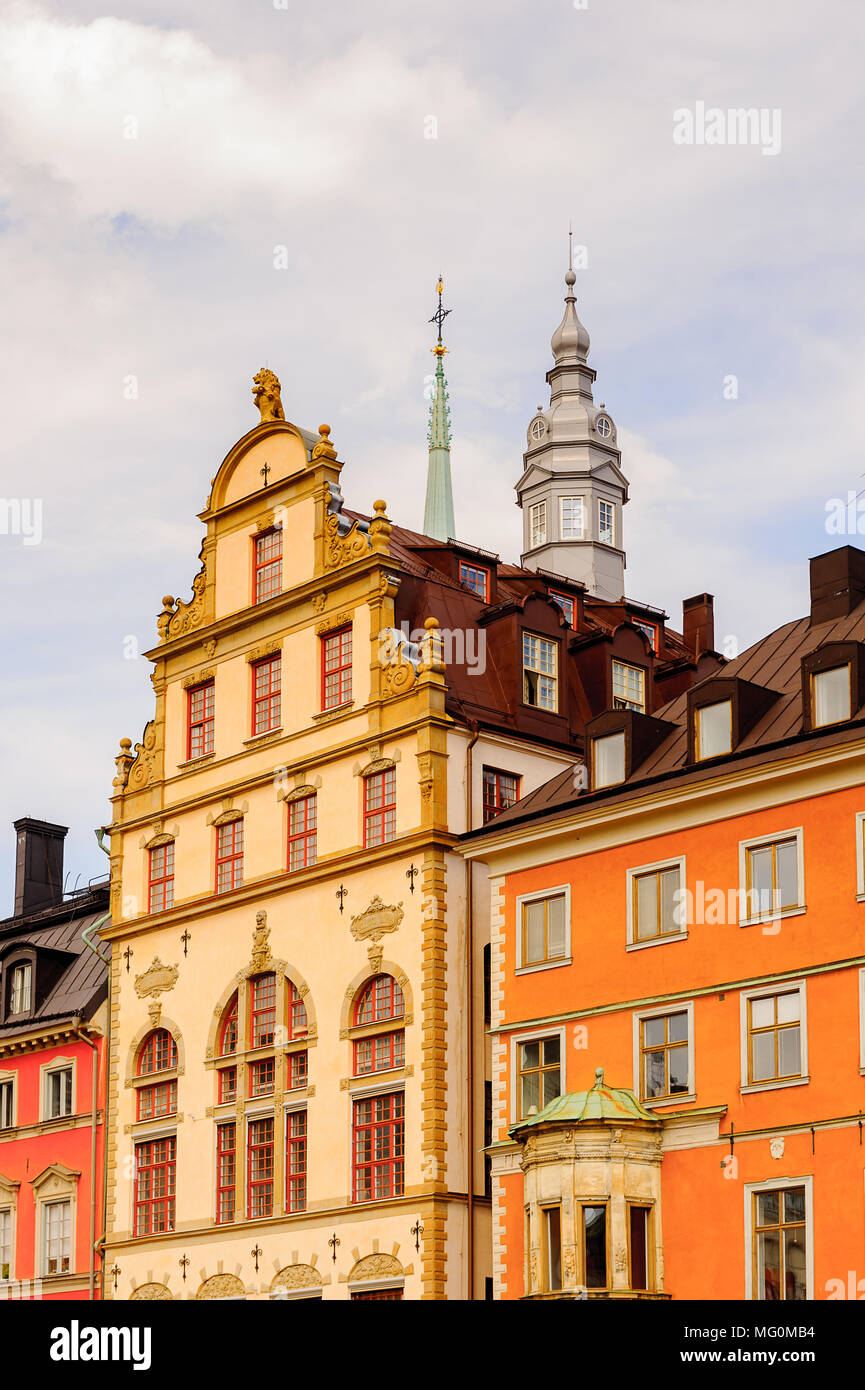 Colorful architecture of the capital of Sweden, Stockholm Stock Photo ...