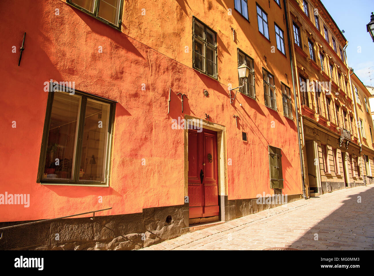 Architecture of the Old Town (Gamla Stan) of Stockholm, Sweden Stock ...