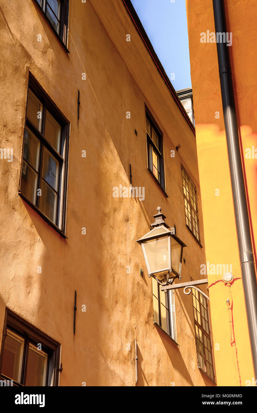 Architecture of the Old Town (Gamla Stan) of Stockholm, Sweden Stock ...