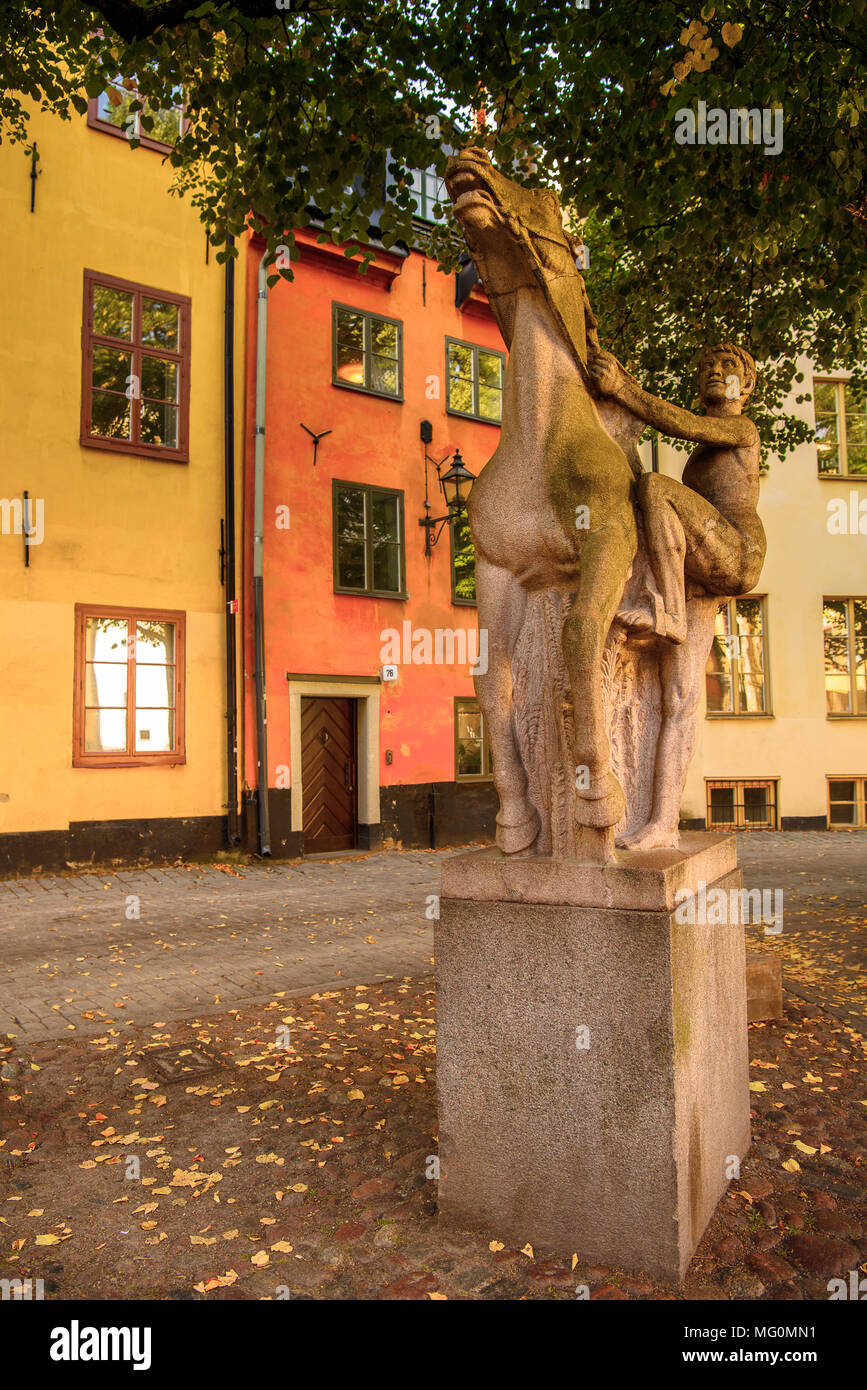 Architecture of the Old Town (Gamla Stan) of Stockholm, Sweden Stock ...