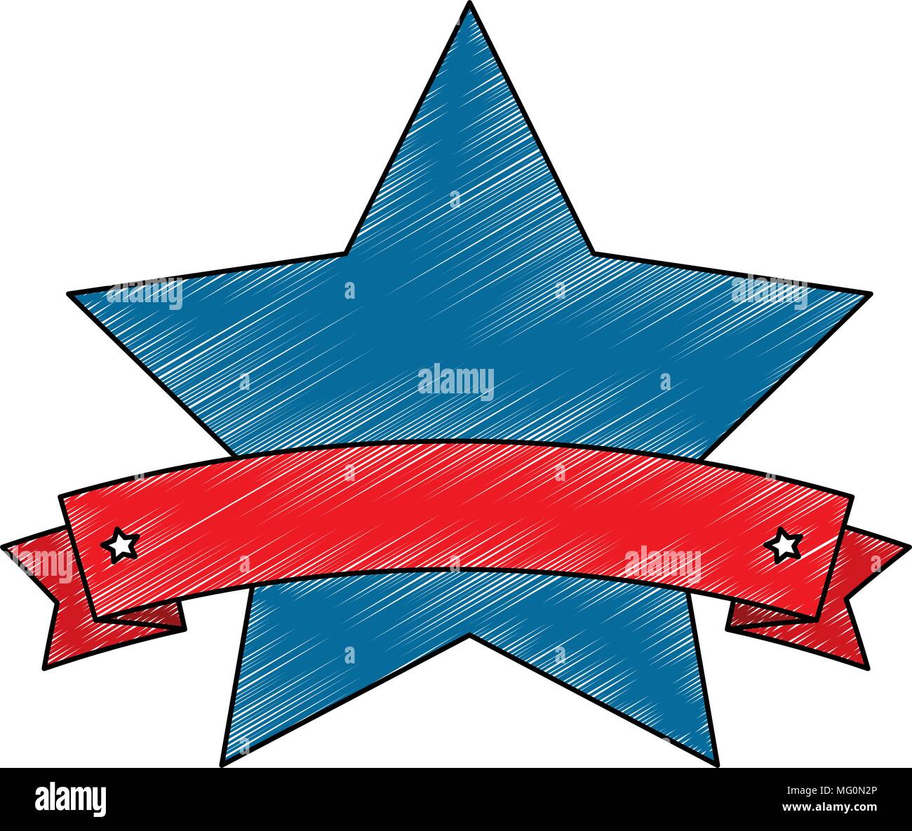 star emblem with ribbon vector illustration design Stock Vector Image ...