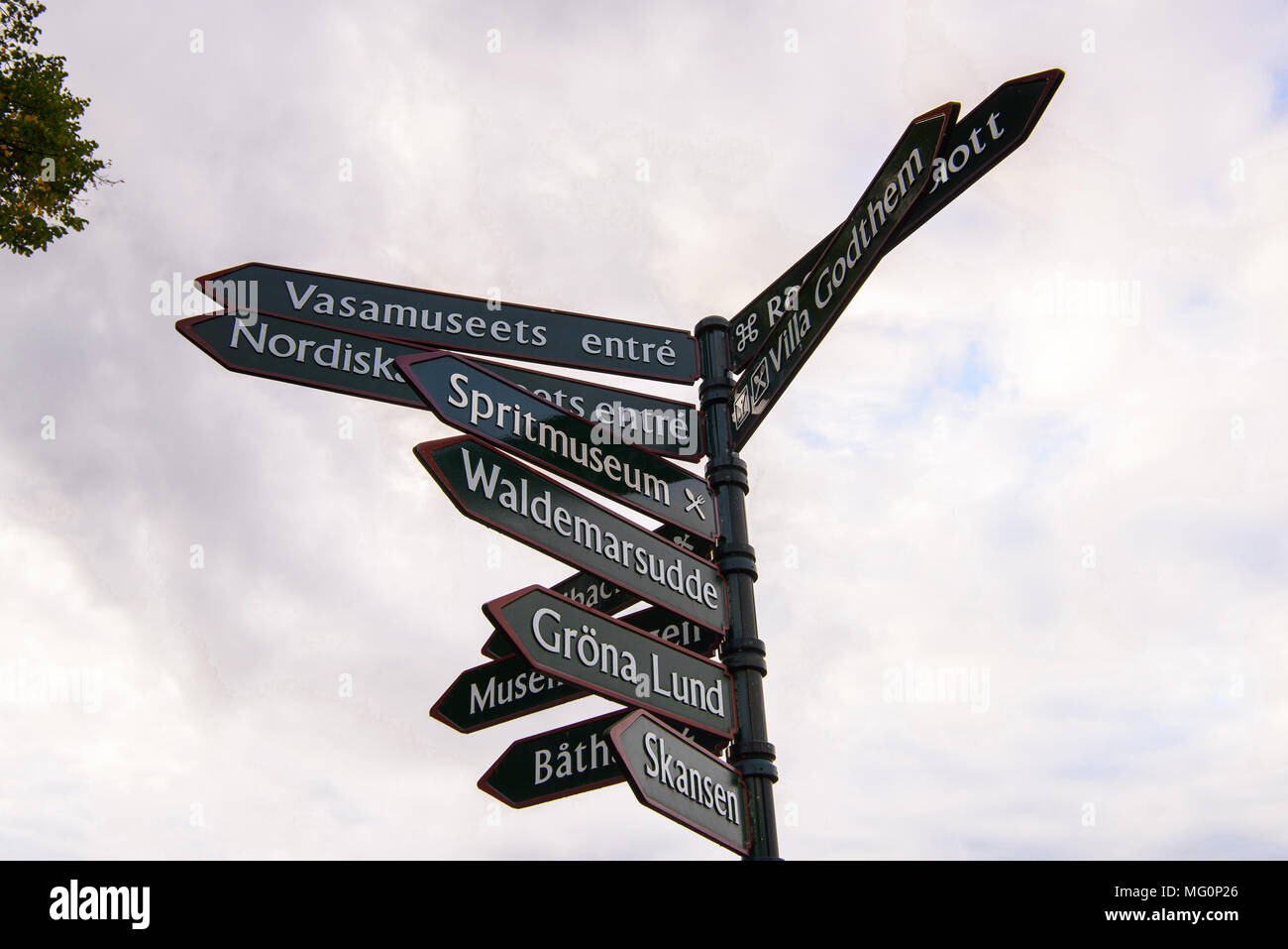 Direction sign in stockholm hi-res stock photography and images - Alamy