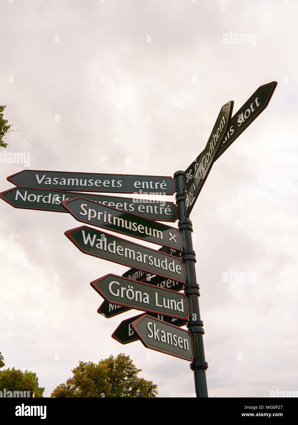 Direction sign in stockholm hi-res stock photography and images - Alamy