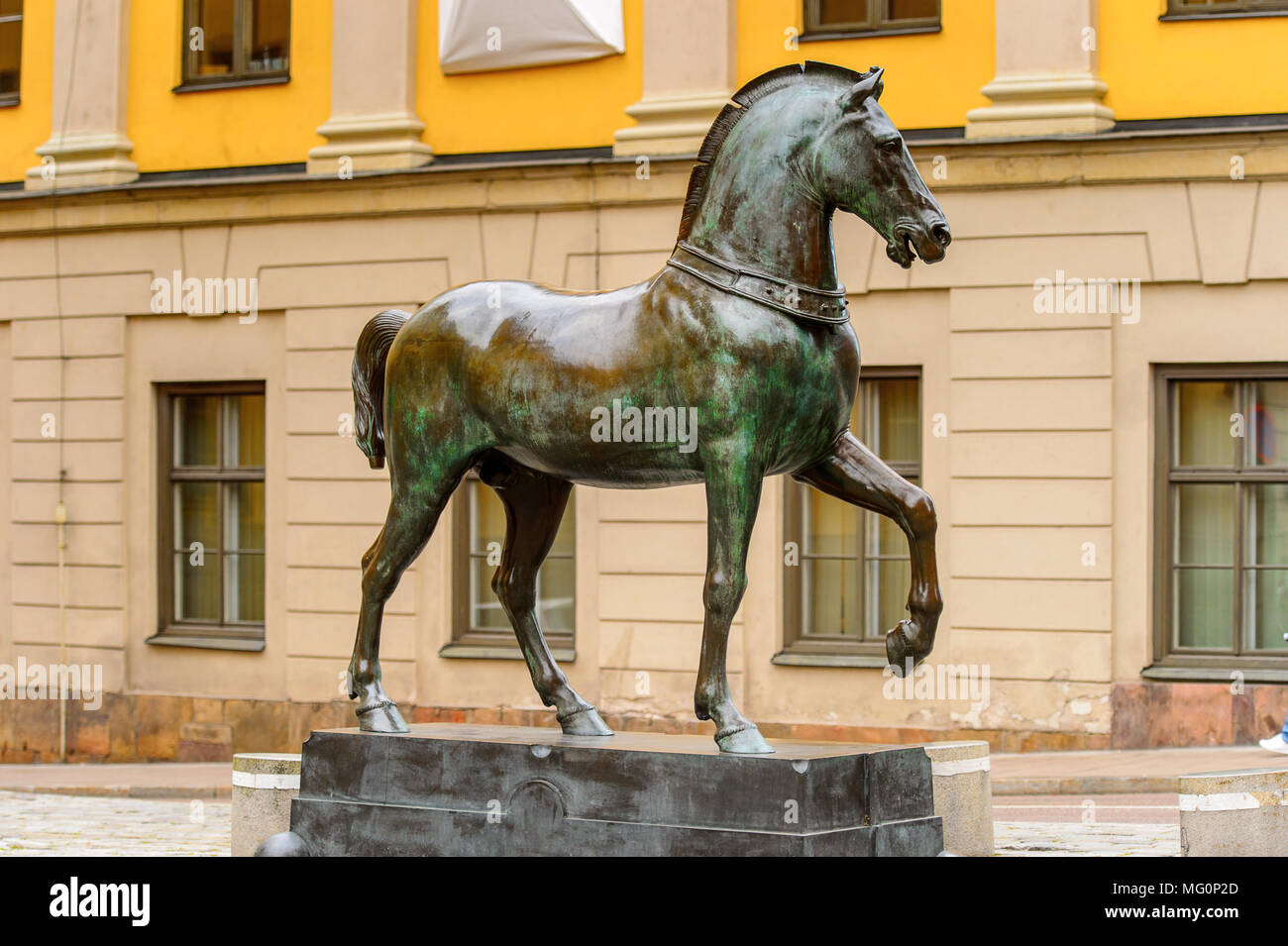 Horse statue in Stockholm, Sweden Stock Photo - Alamy