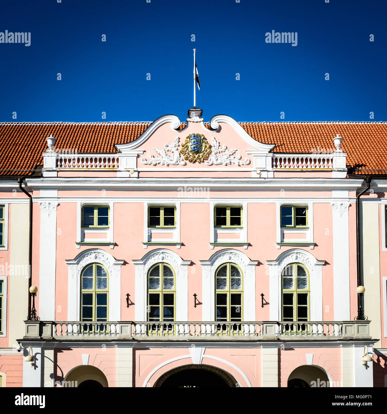 Architecture in the Historical Centre of Tallinn, Estonia. It's part of ...