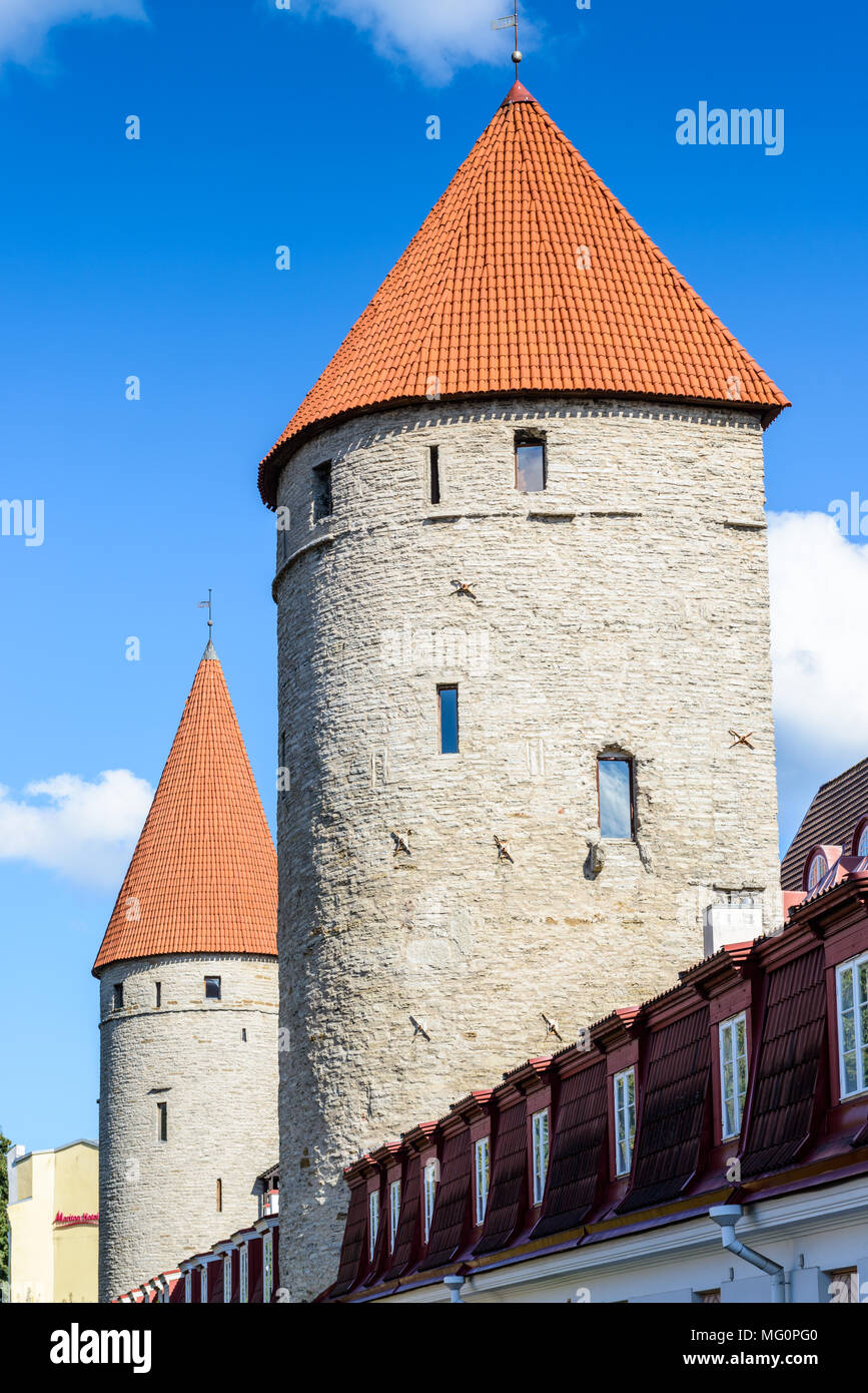 Wall around the Historical Centre of Tallinn, Estonia. It's part of the ...