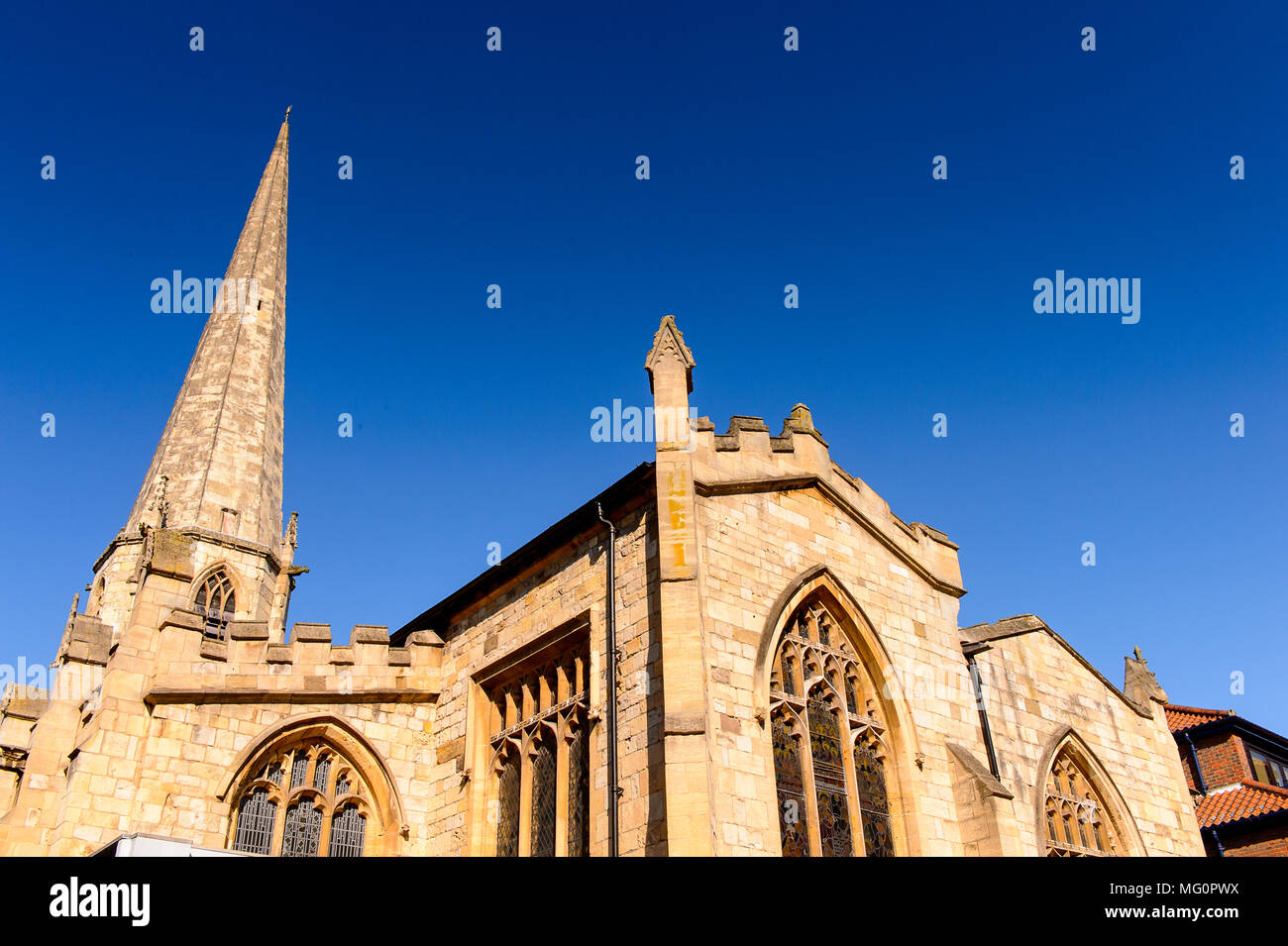 Church in York, a historic walled city, North Yorkshire, England Stock ...