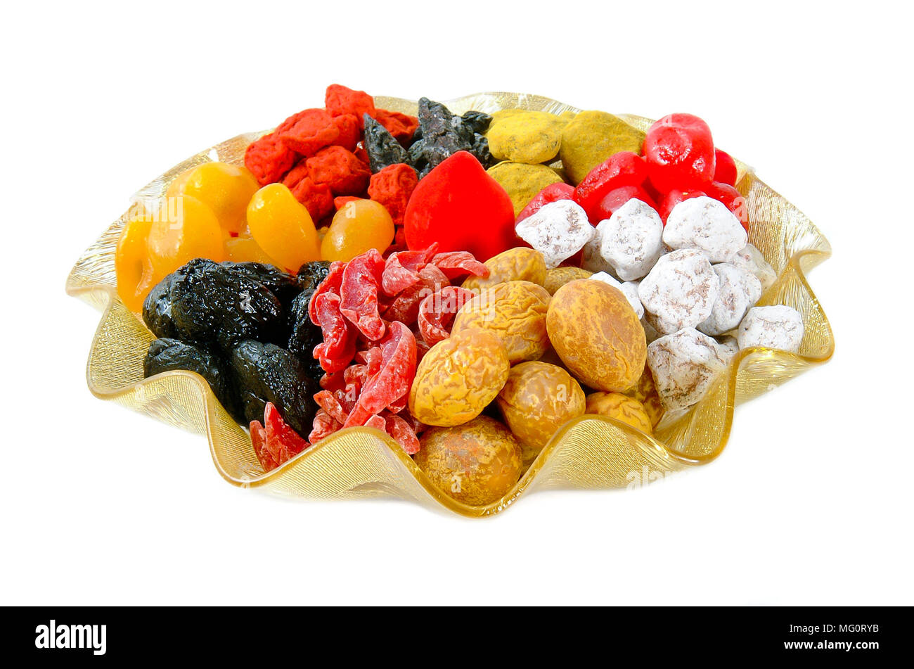 Figs dried apricots isolated Cut Out Stock Images & Pictures - Alamy