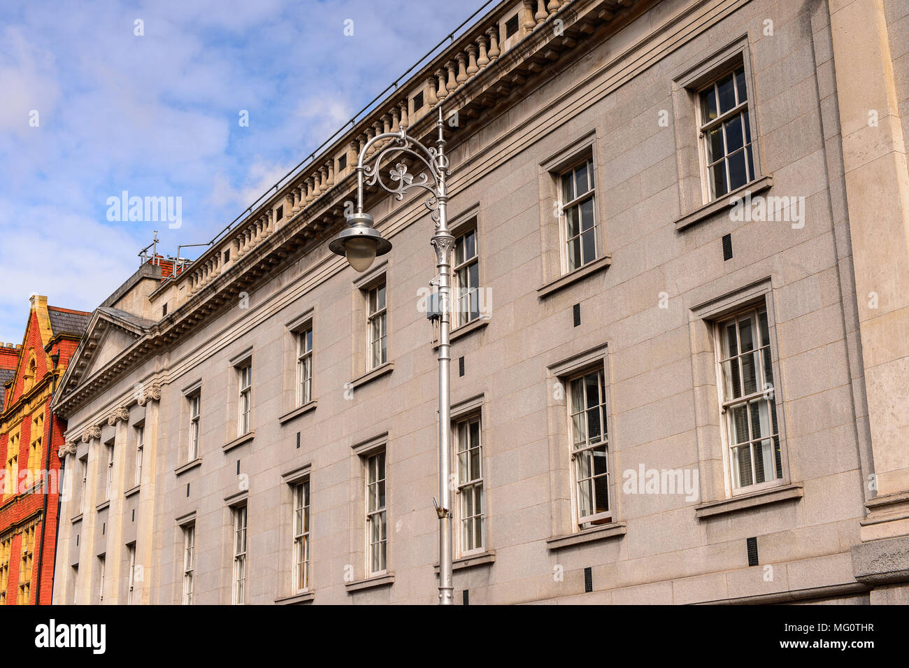 Classic architecture of Dublin, the capital and largest city of Ireland ...