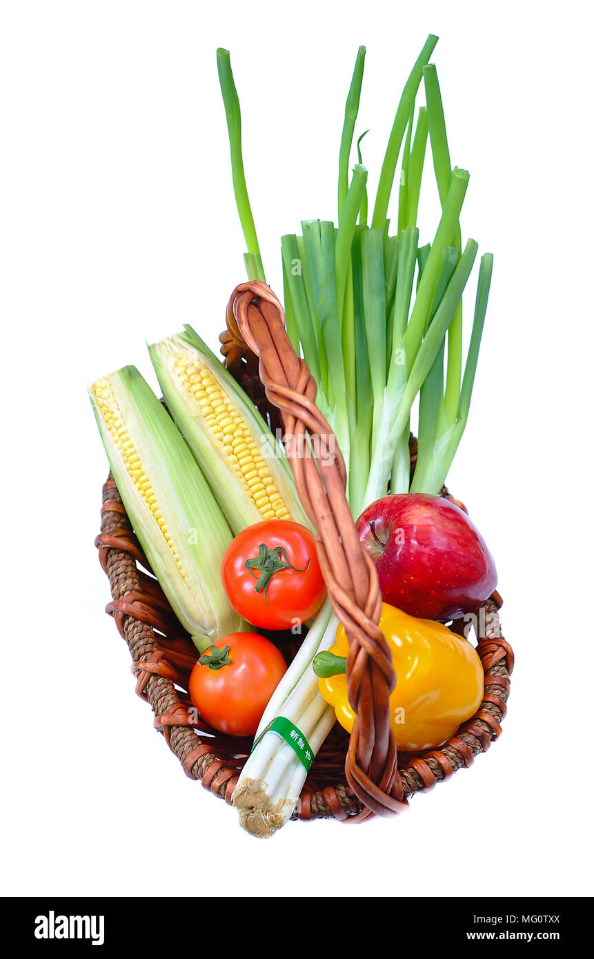 Vegetables, Fruits and other foodstuffs. Isolated Stock Photo - Alamy