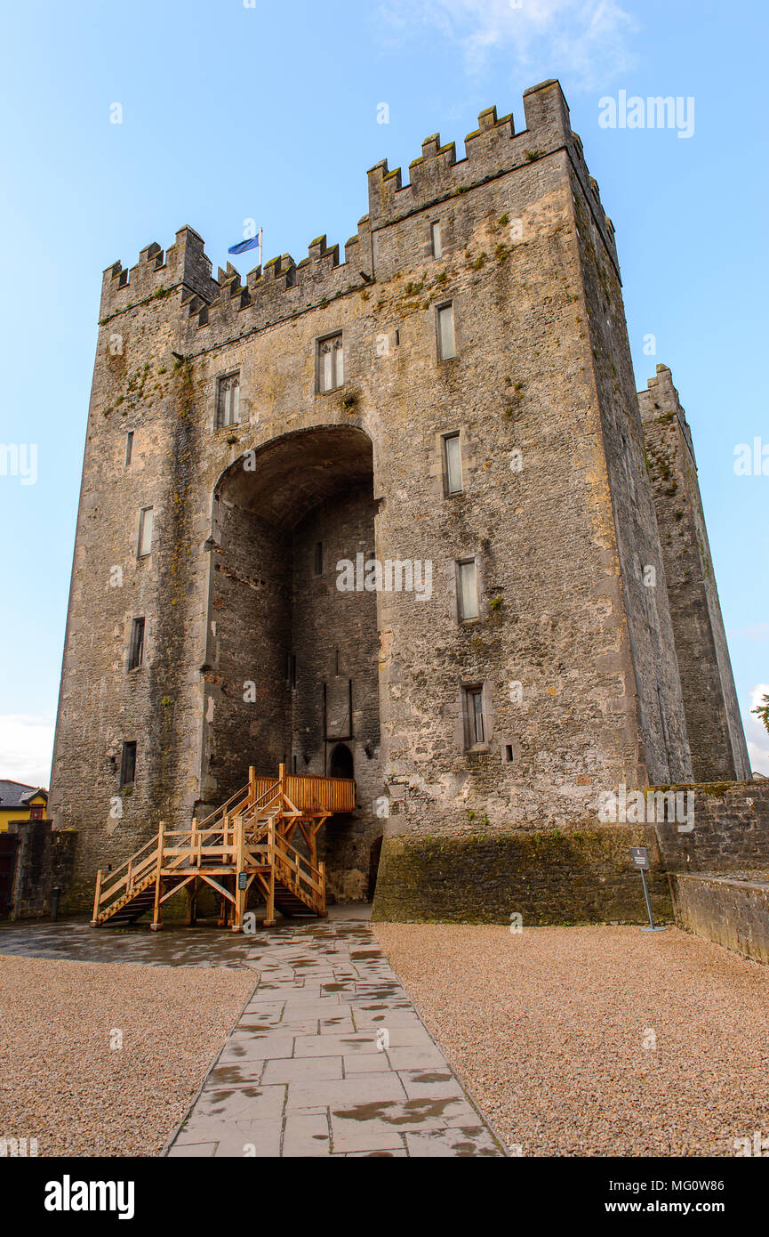 Bunratty Castle (Castle at the Mouth of the Ratty), a 15th century ...