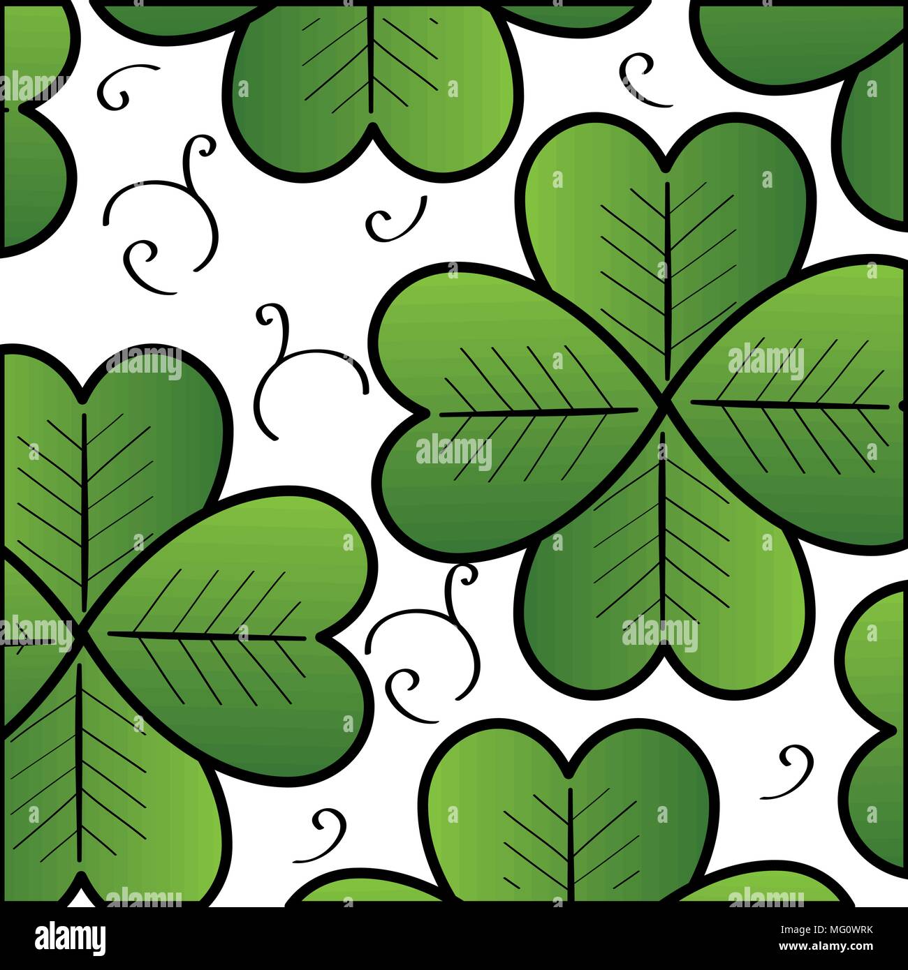 saint patrick clovers pattern background vector illustration design ...