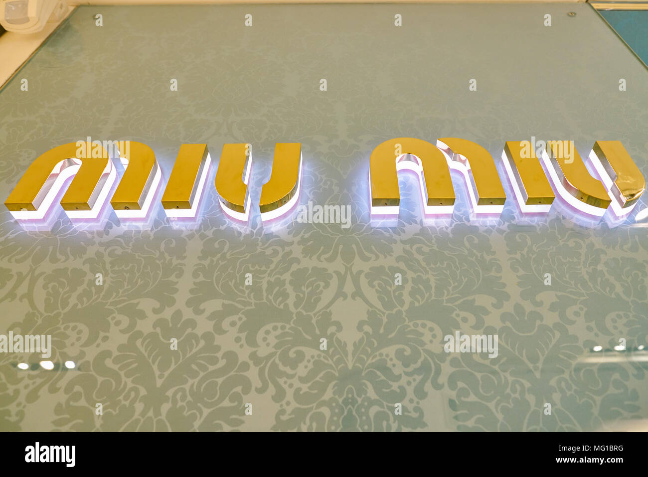 Miu logo design hi-res stock photography and images - Alamy