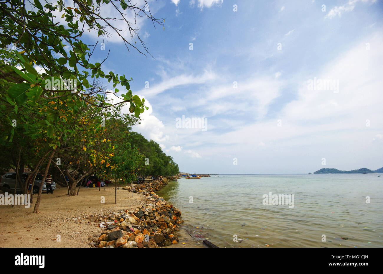 Pasir Putih Lampung Beach, Lampung, Sumatera, Indonesia Stock Photo - Alamy