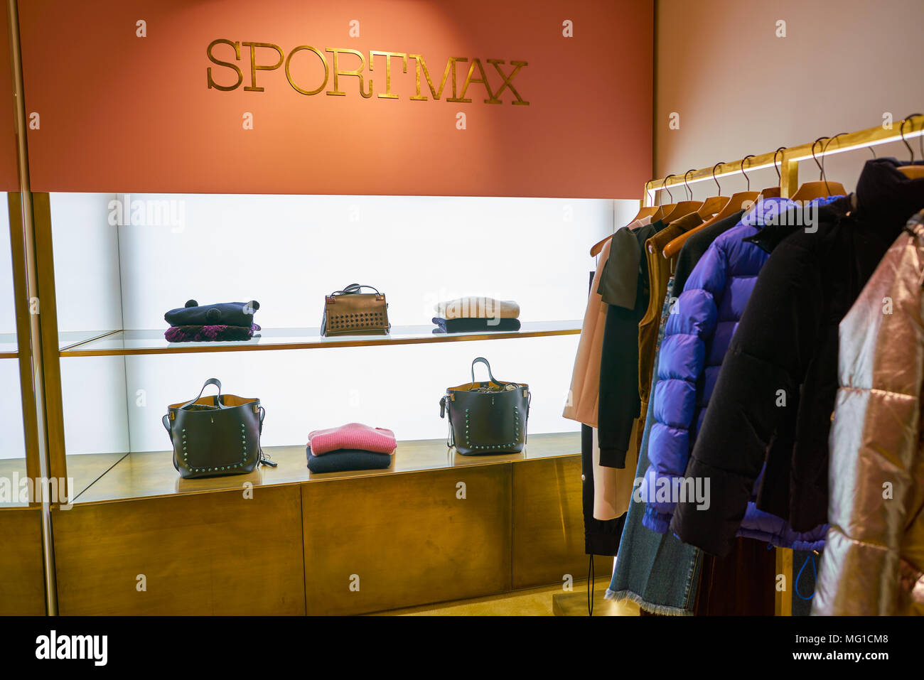 MILAN, ITALY - CIRCA NOVEMBER, 2017: inside Rinascente shopping center ...
