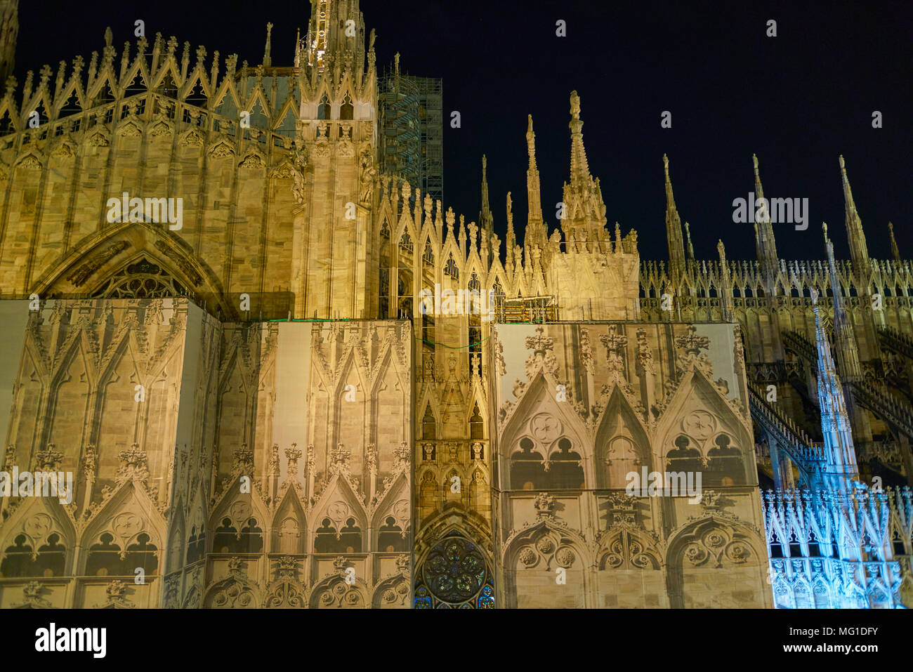 Milan cathedral night view hi-res stock photography and images - Alamy