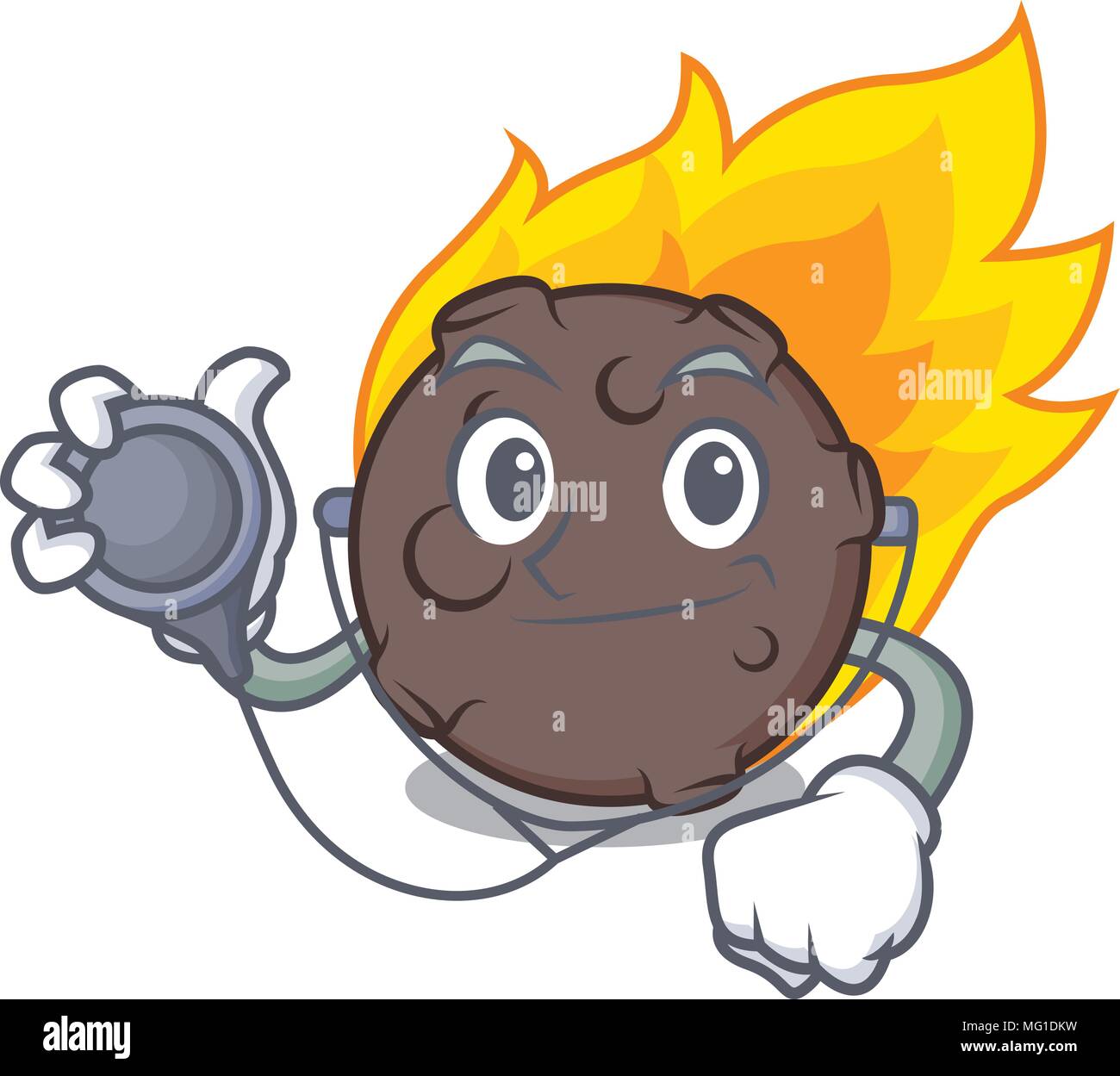 Doctor meteorite character cartoon style vector illustration Stock ...