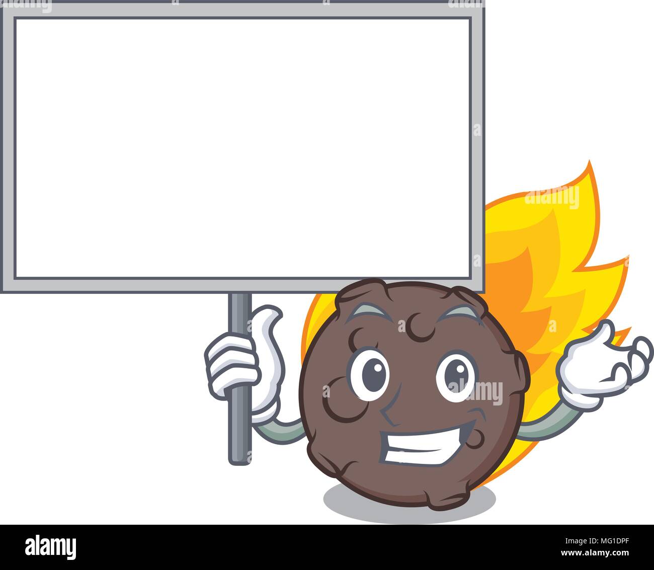 Bring board meteorite character cartoon style vector illustration Stock ...