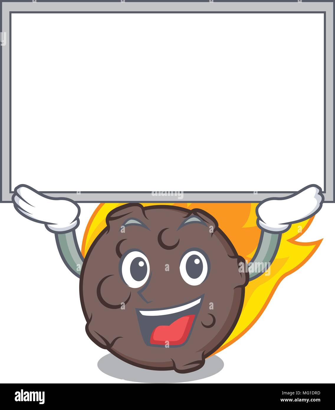 Up board meteorite character cartoon style vector illustration Stock ...