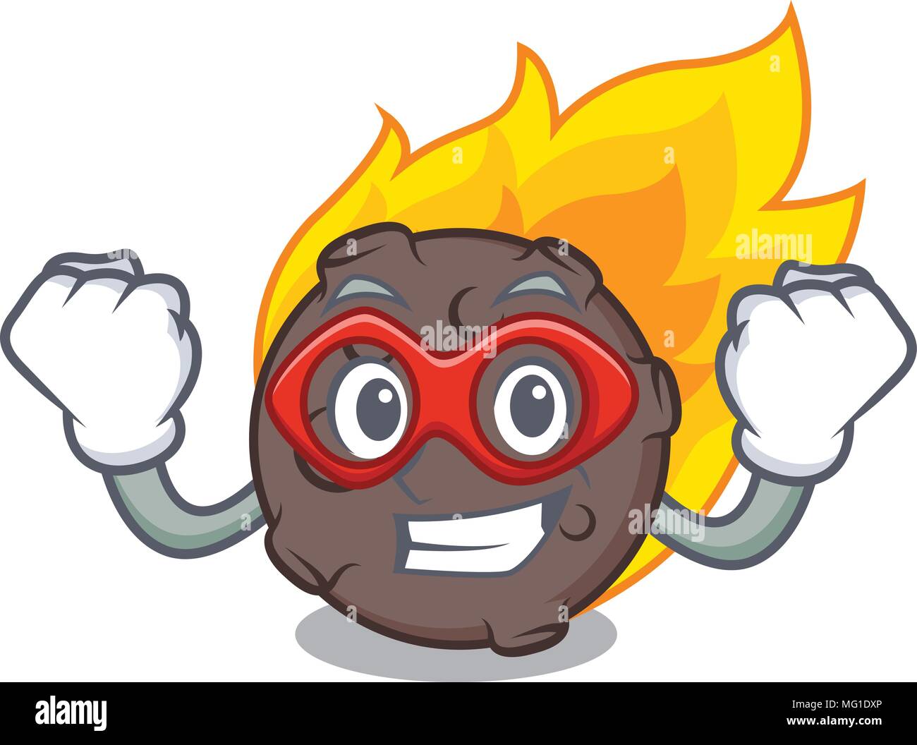 Super hero meteorite character cartoon style vector illustration Stock ...