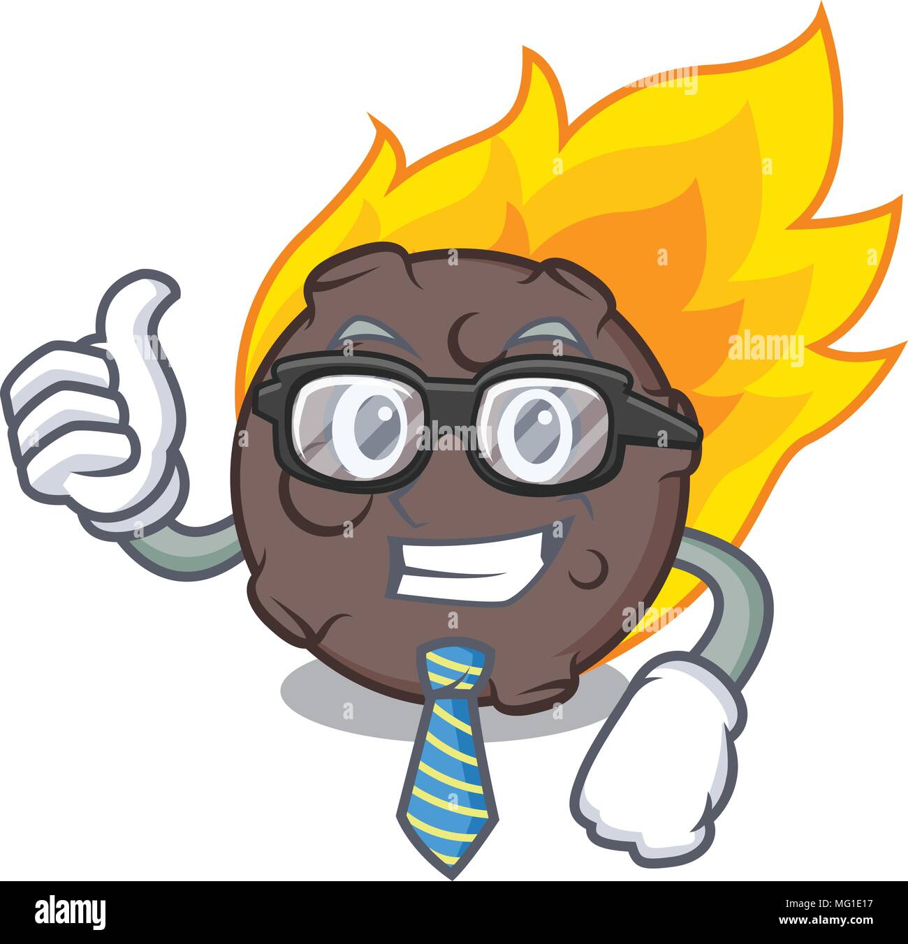 Businessman meteorite character cartoon style vector illustration Stock ...