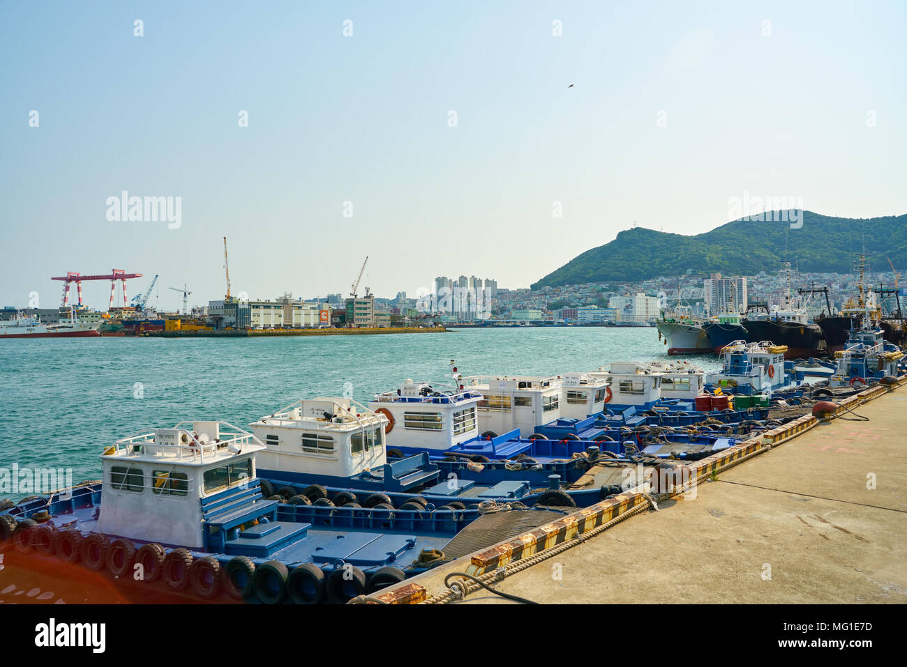 BUSAN, SOUTH KOREA - CIRCA MAY, 2017: Busan urban landscape. Busan ...