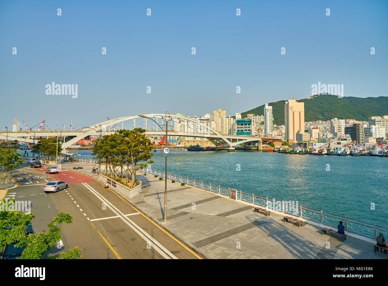 BUSAN, SOUTH KOREA - CIRCA MAY, 2017: Busan urban landscape. Busan ...