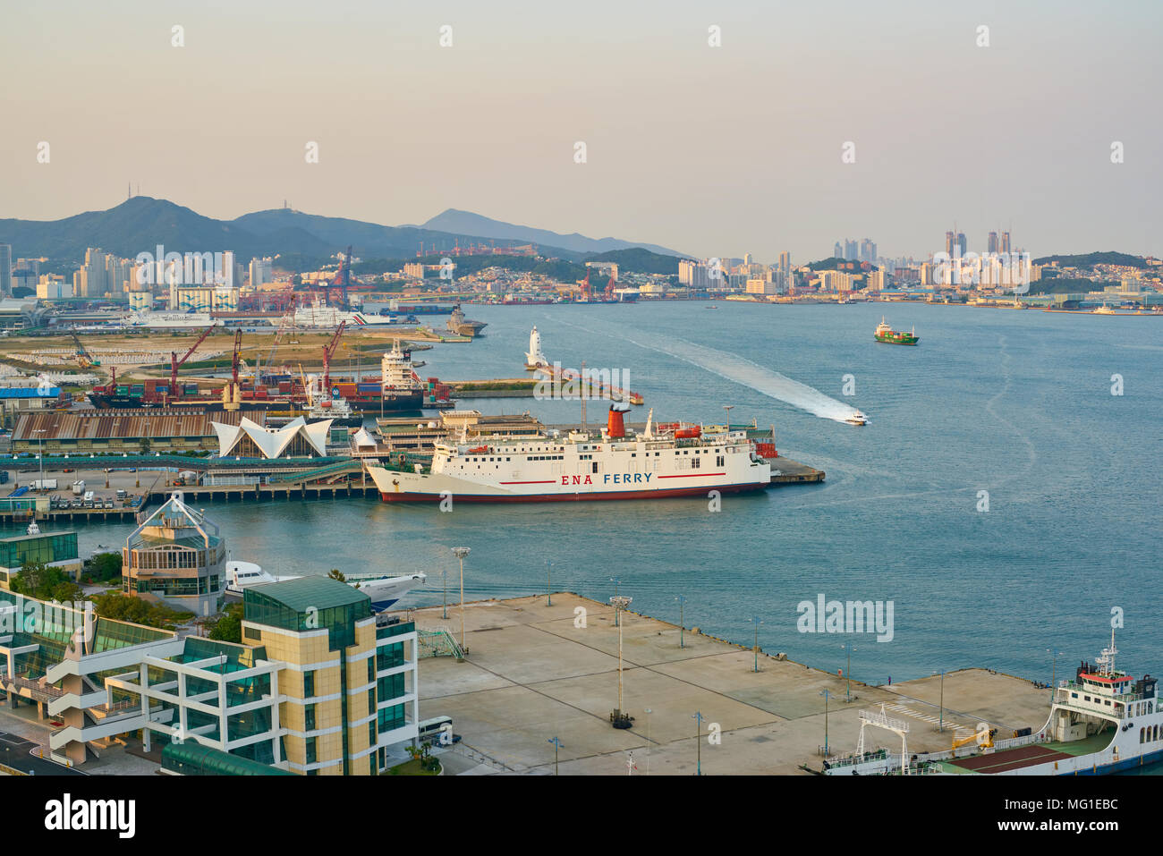 BUSAN, SOUTH KOREA - CIRCA MAY, 2017: view of Busan from Lotte ...