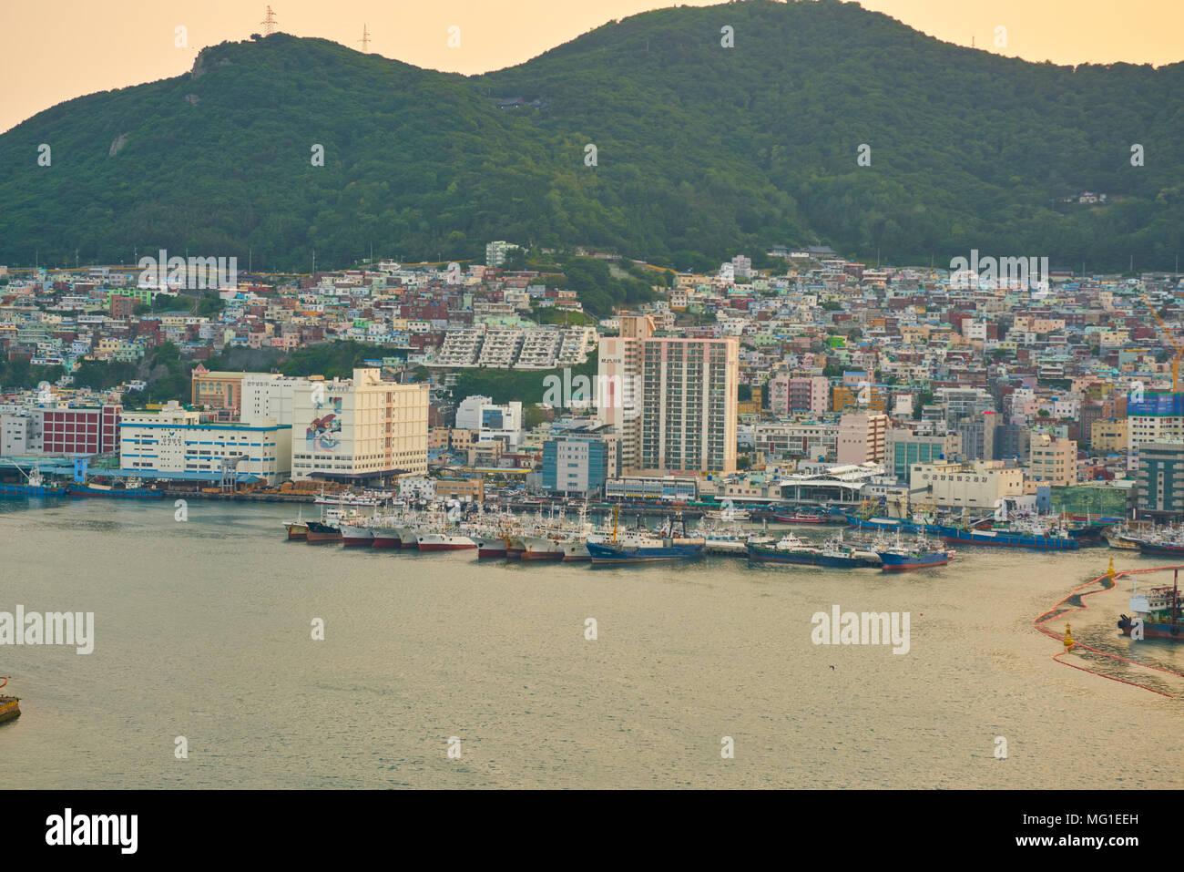 BUSAN, SOUTH KOREA - CIRCA MAY, 2017: view of Busan from Lotte ...
