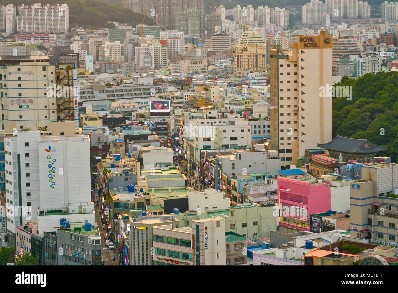 BUSAN, SOUTH KOREA - CIRCA MAY, 2017: view of Busan from Lotte ...