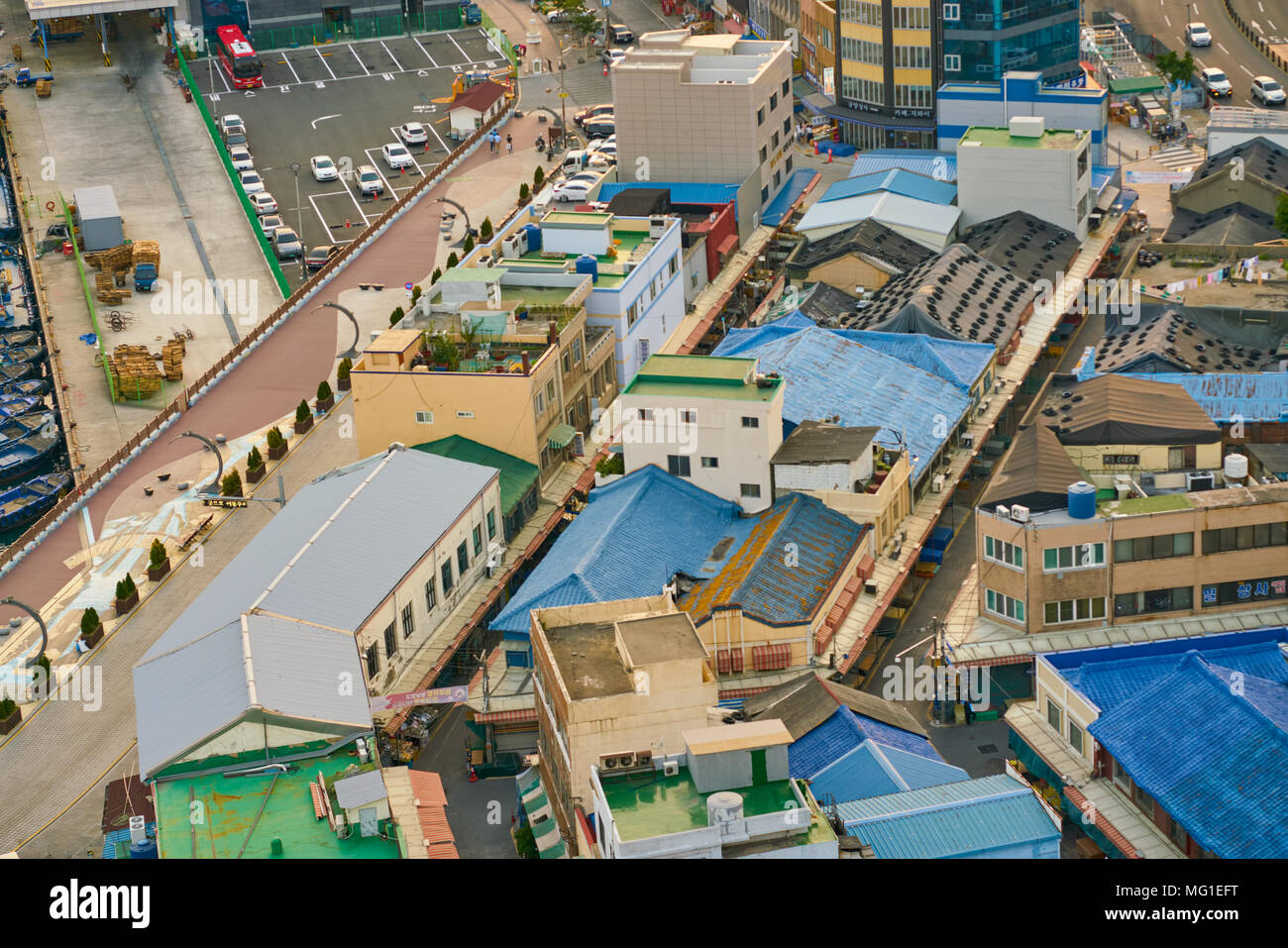 BUSAN, SOUTH KOREA - CIRCA MAY, 2017: view of Busan from Lotte ...
