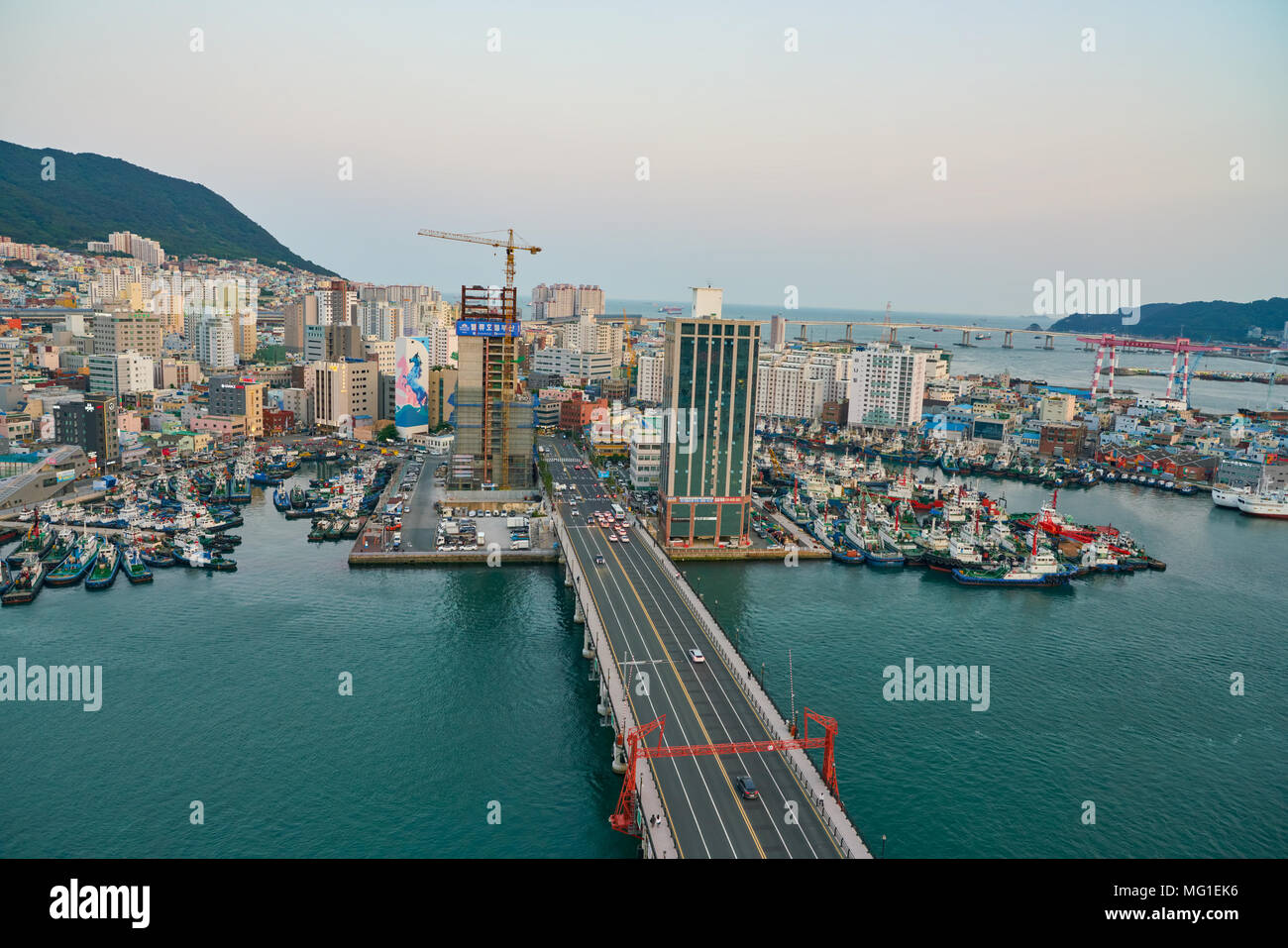 BUSAN, SOUTH KOREA - CIRCA MAY, 2017: view of Busan from Lotte ...