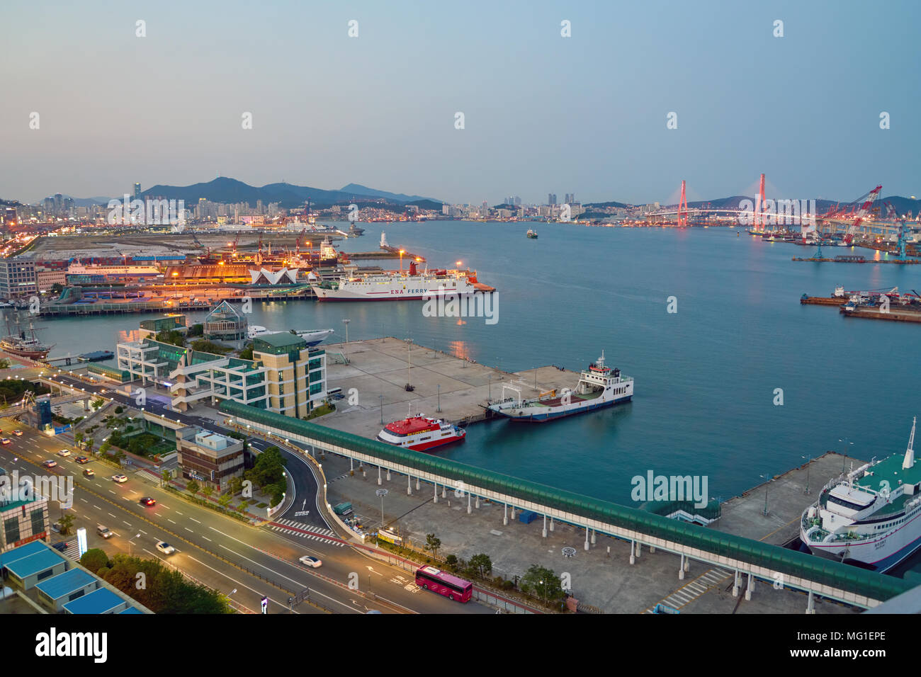BUSAN, SOUTH KOREA - CIRCA MAY, 2017: view of Busan from Lotte ...