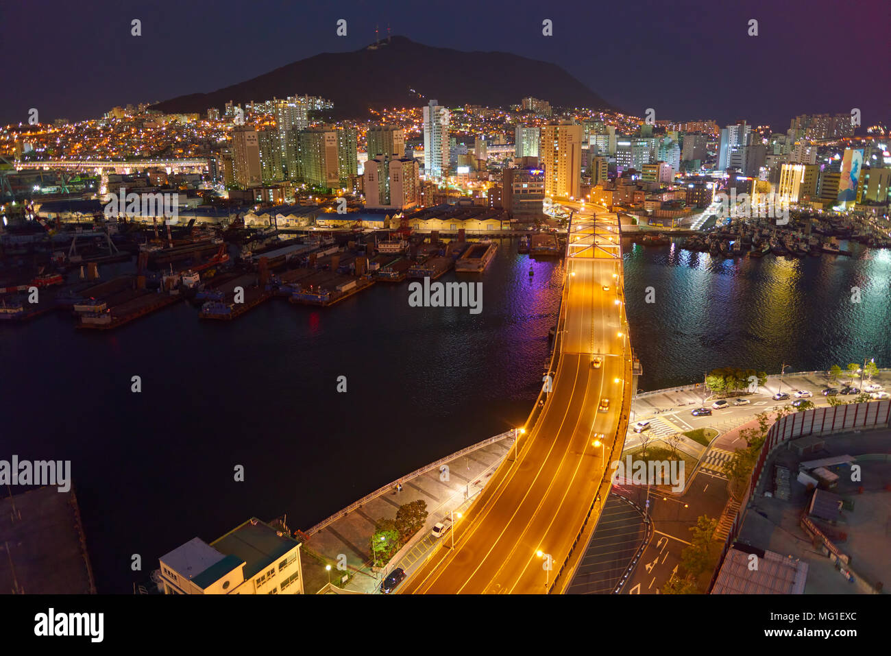 BUSAN, SOUTH KOREA - CIRCA MAY, 2017: view of Busan from Lotte ...