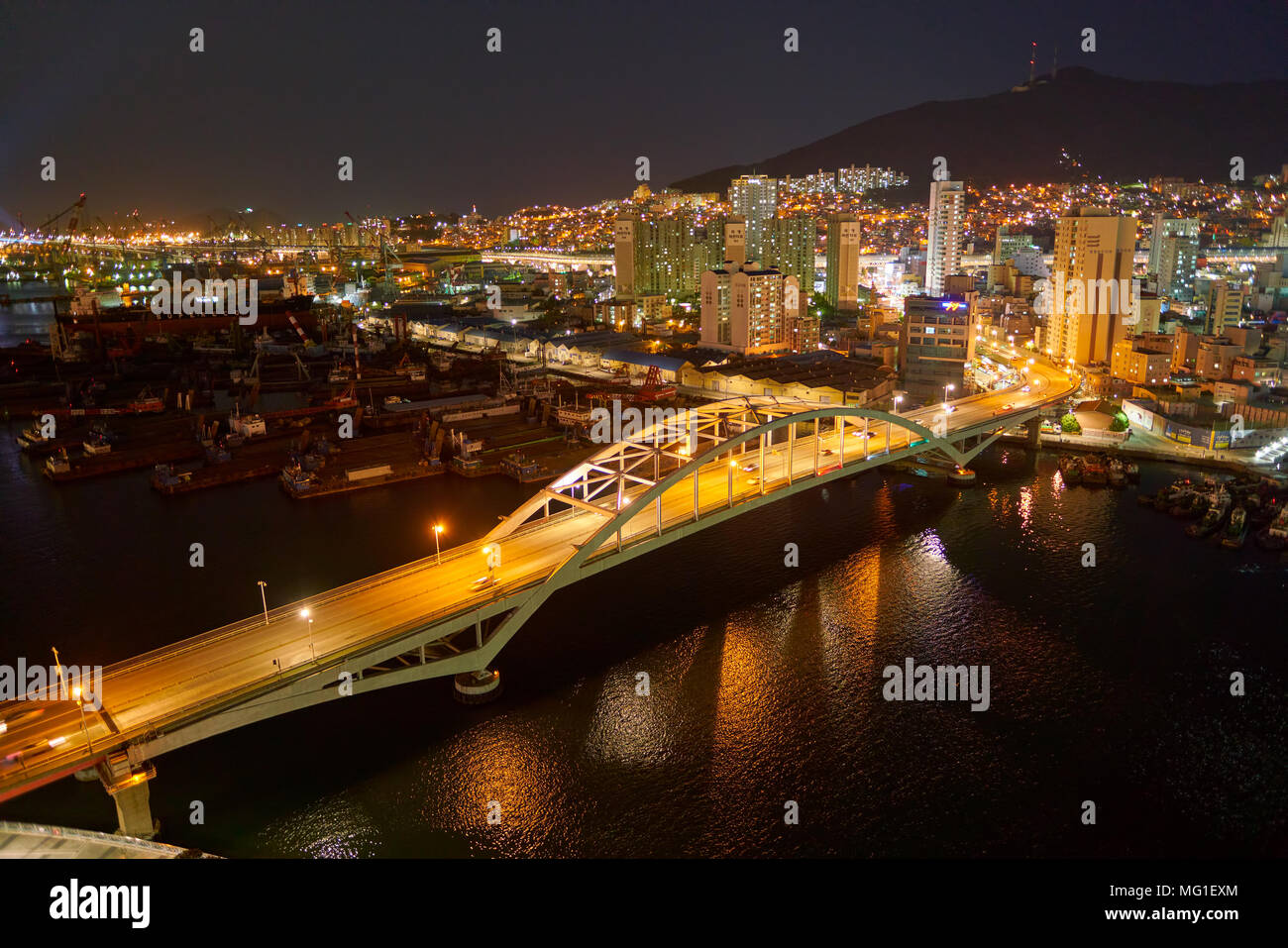 BUSAN, SOUTH KOREA - CIRCA MAY, 2017: view of Busan from Lotte ...
