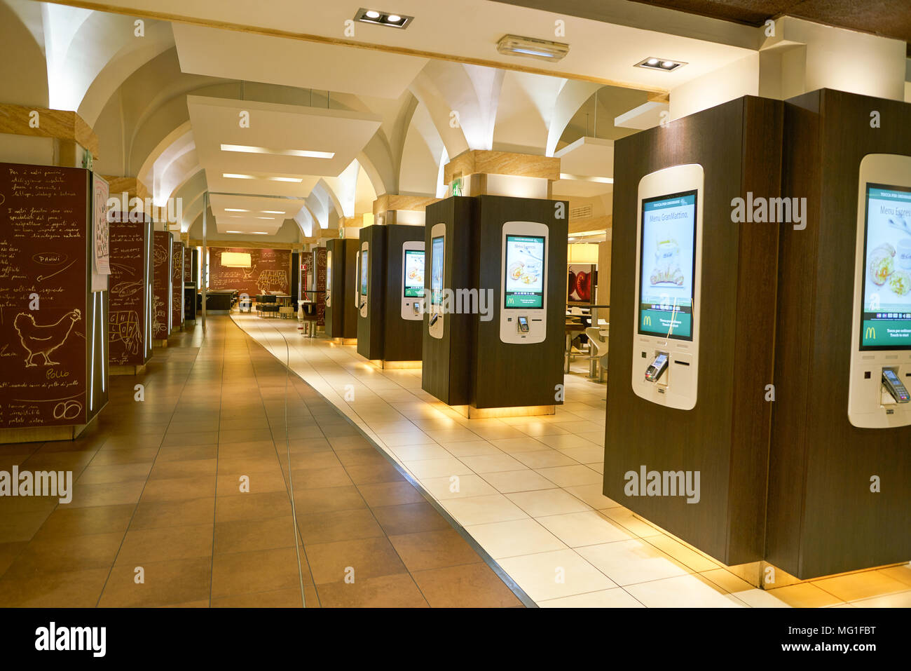 ROME, ITALY - CIRCA NOVEMBER, 2017: inside McDonald's restaurant in ...