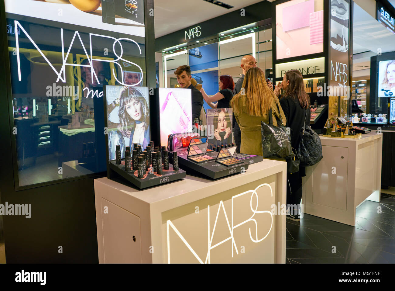 ROME, ITALY - CIRCA NOVEMBER, 2017: NARS cosmetics sit on display at a ...