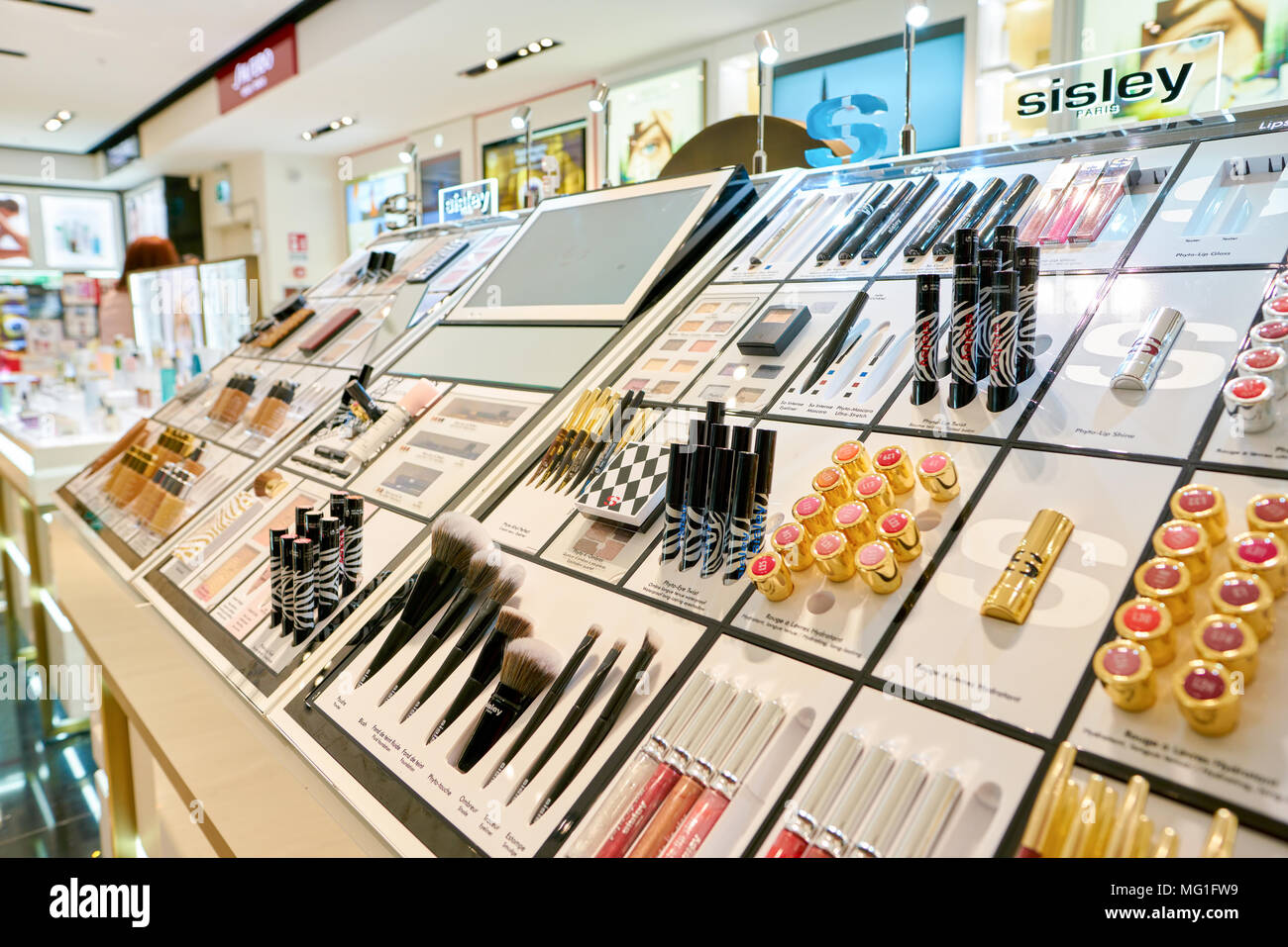 ROME, ITALY - CIRCA NOVEMBER, 2017: Sisley cosmetics sit on display at ...